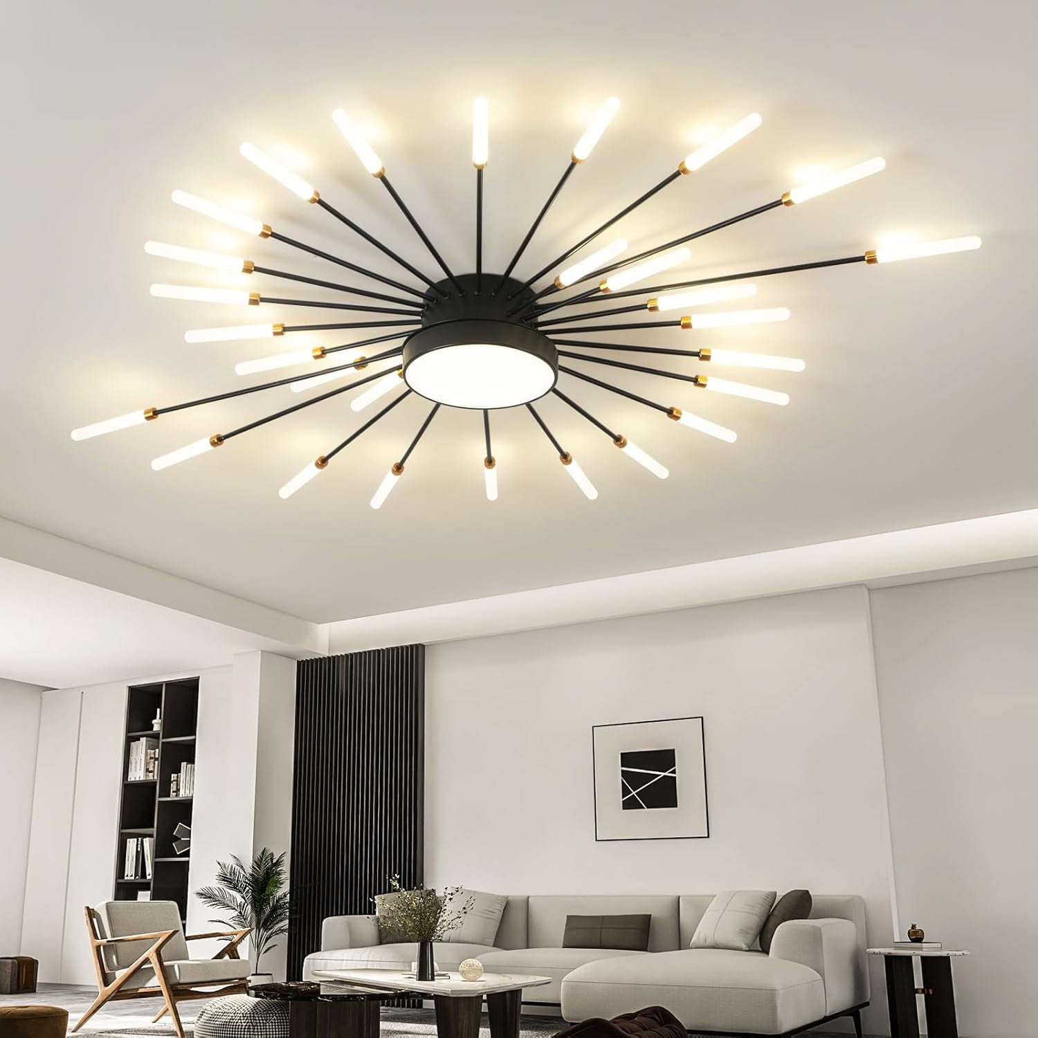 Modern Ceiling Light, 28+1 Lights Metal Firework Designed Chic Led ...