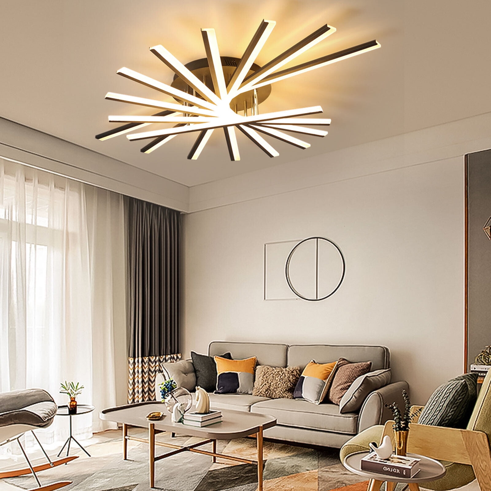 Modern Ceiling Light Dimmable LED Flush Mount Pendant Lamp Fixture ...