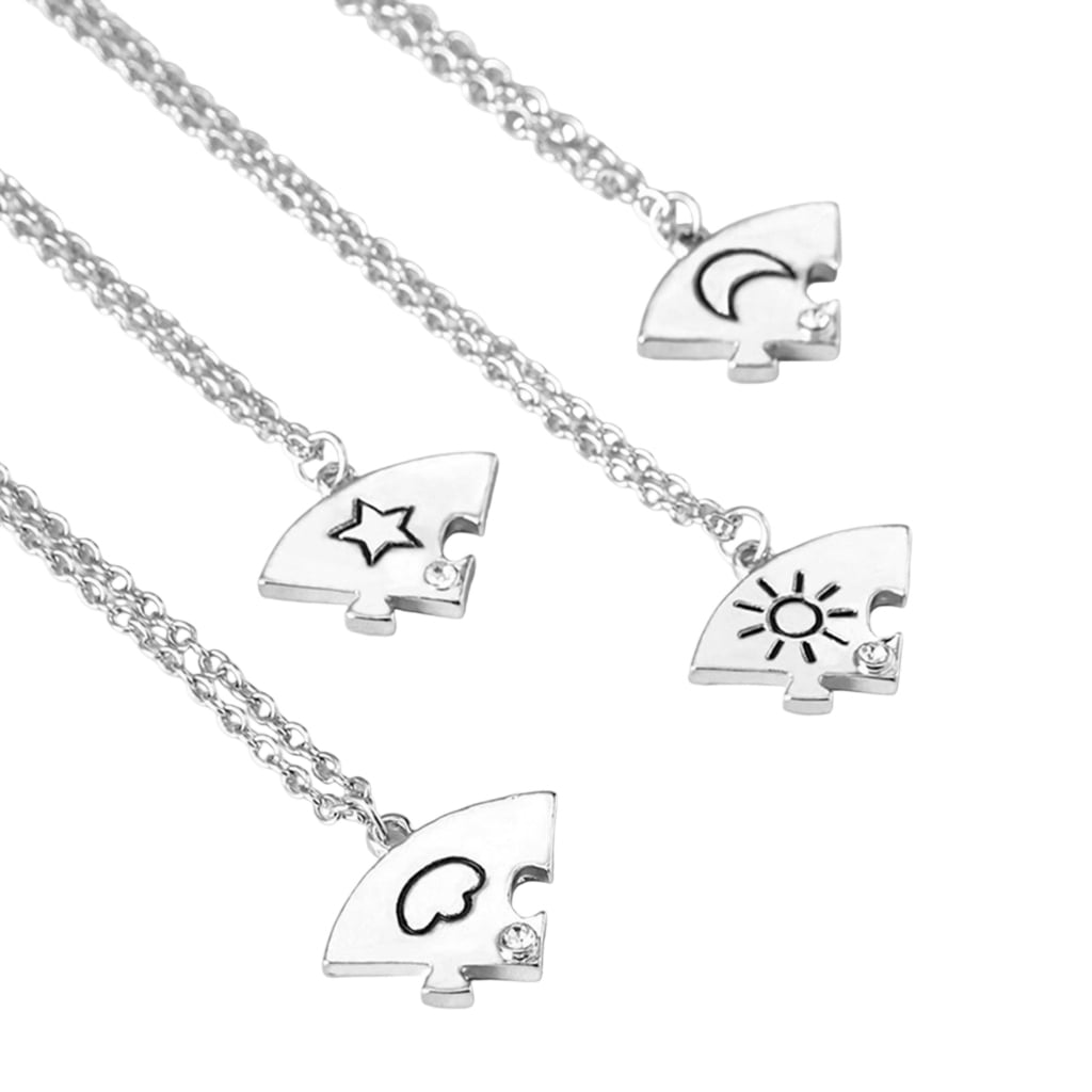 Modern Celestials Charm Necklace Sun Moon Star Clouds Interlockings ...