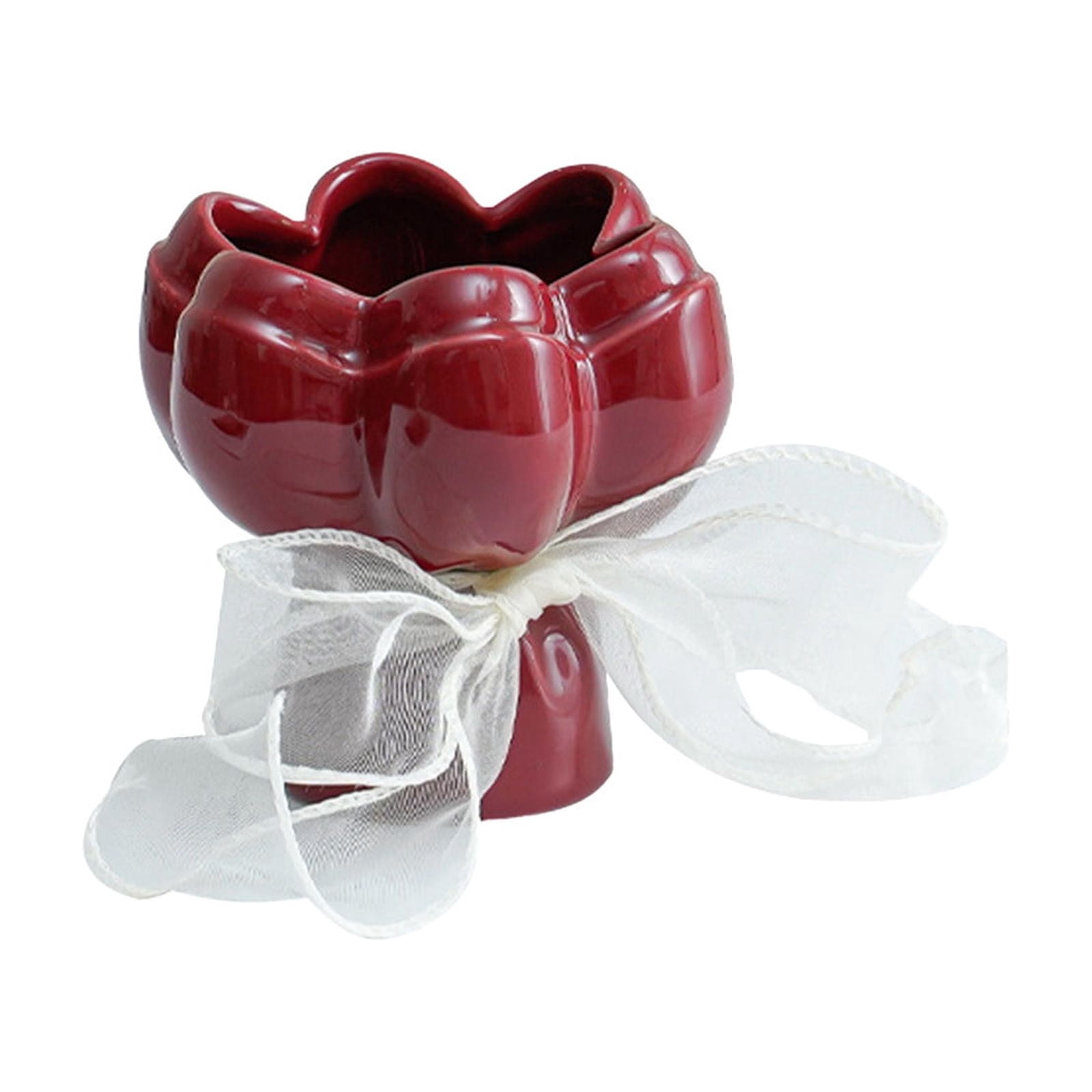 Modern Ceramic Flower Vase Petal Shaped Tabletop Centerpiece Floral ...