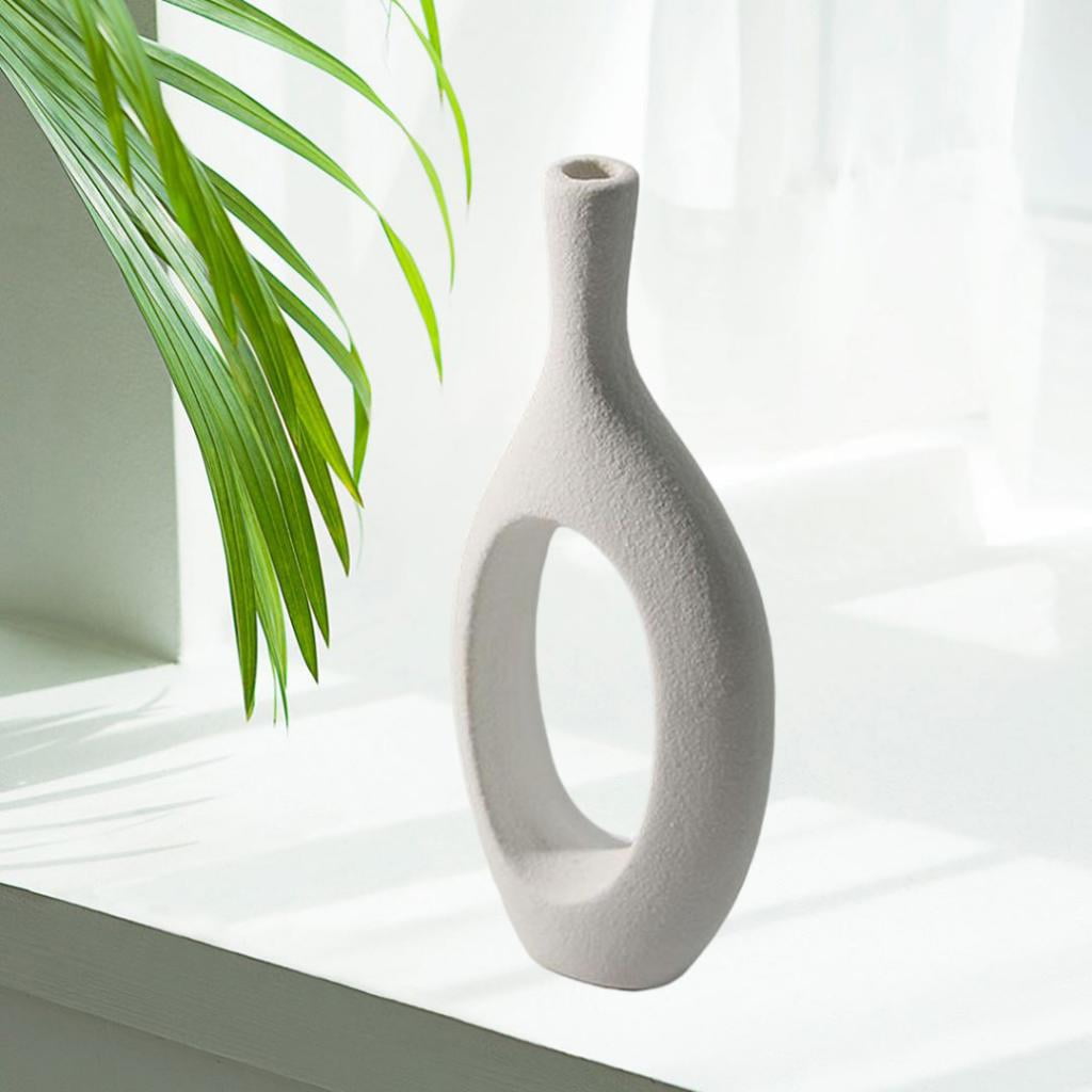 Modern Ceramic Flower Vase for Desktop Flower Arrangement - 27x12cm ...