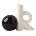 Modern Ceramic OK Letter Vase, Creative Dopamine Ceramic Flower Vases ...