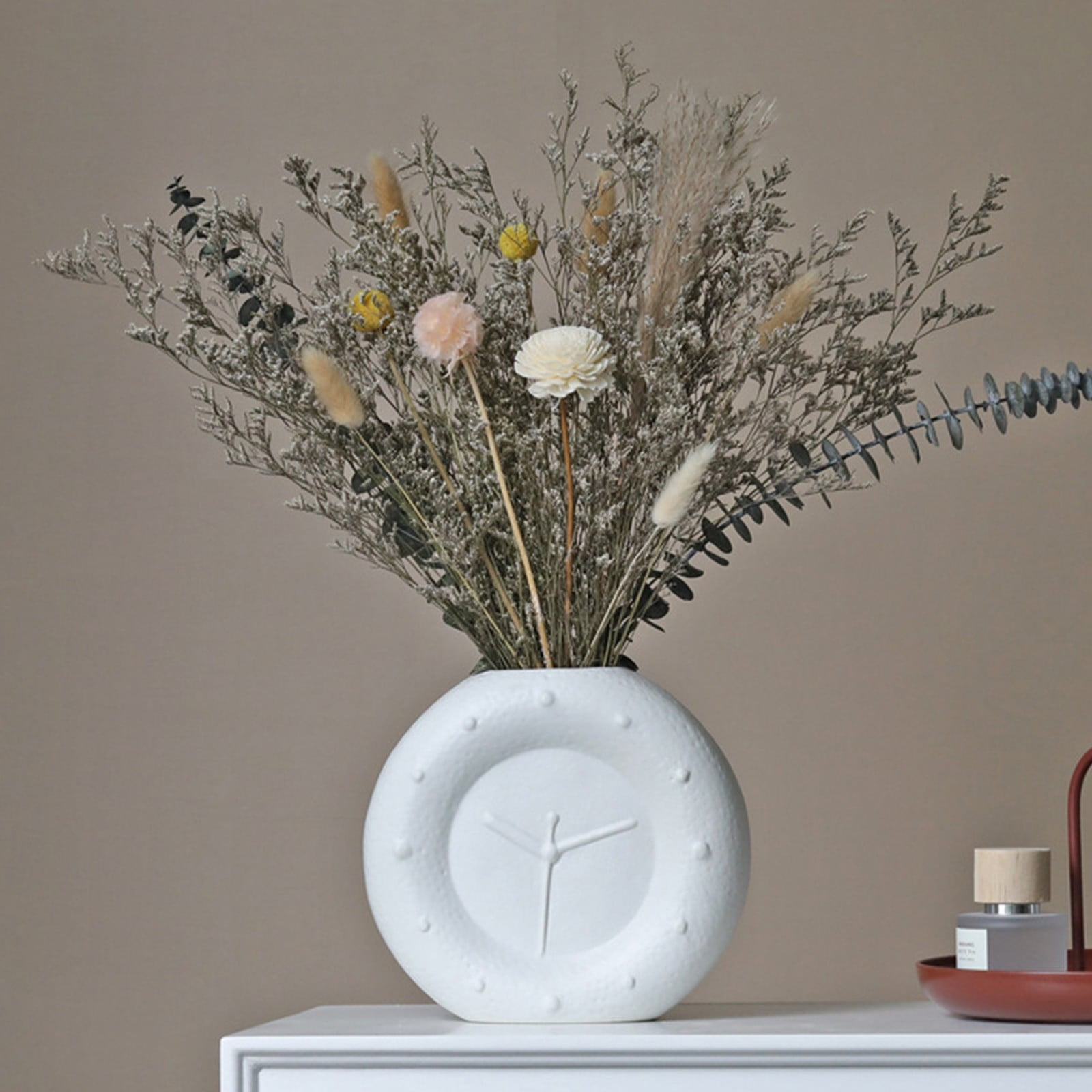 Modern Ceramic Vase, Black & White, 19.2x17.3x6.1cm Large Opening ...