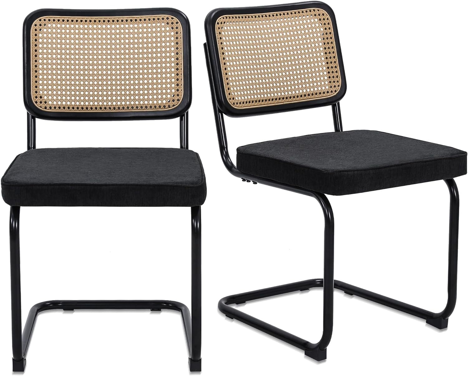 Modern Cesca Cane Dining Chairs, Set of 2, Handwoven Rattan Cane Back ...