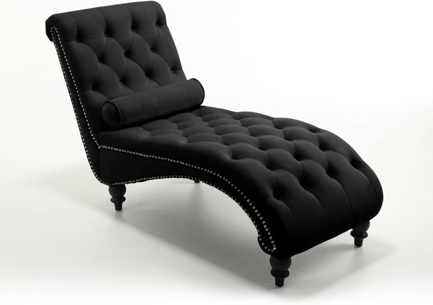 Modern Chaise Lounge Chair, Tufted Button Living Room Upholstered Chair ...