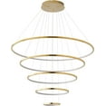 Modern Chandelier, Dimmable 5 Rings Chandelier Light Fixture Luxury Big ...