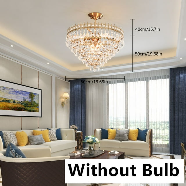 Modern Chandelier Pendant Light Crystal LED Ceiling Lamp Room Decor ...