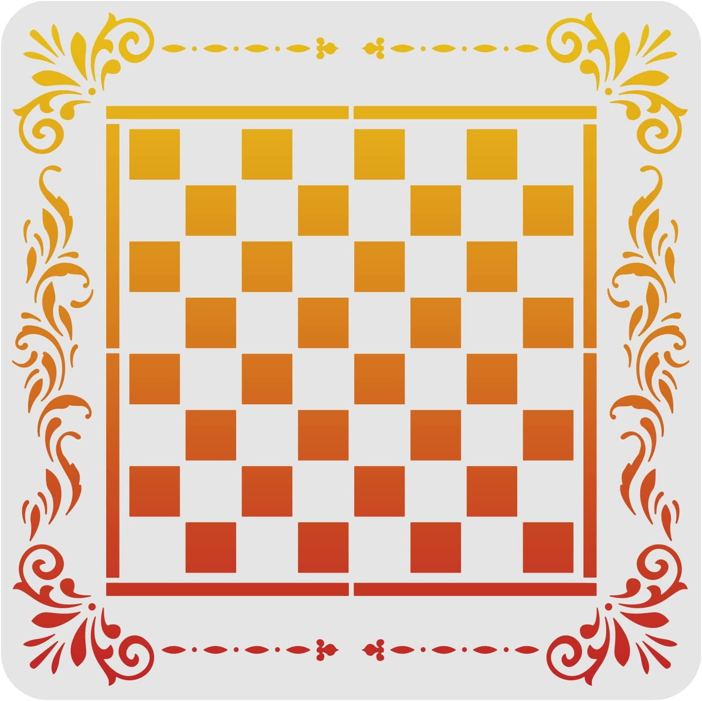 Modern Checkerboard Template 11.8x11.8inch Painting Chess Checkers ...