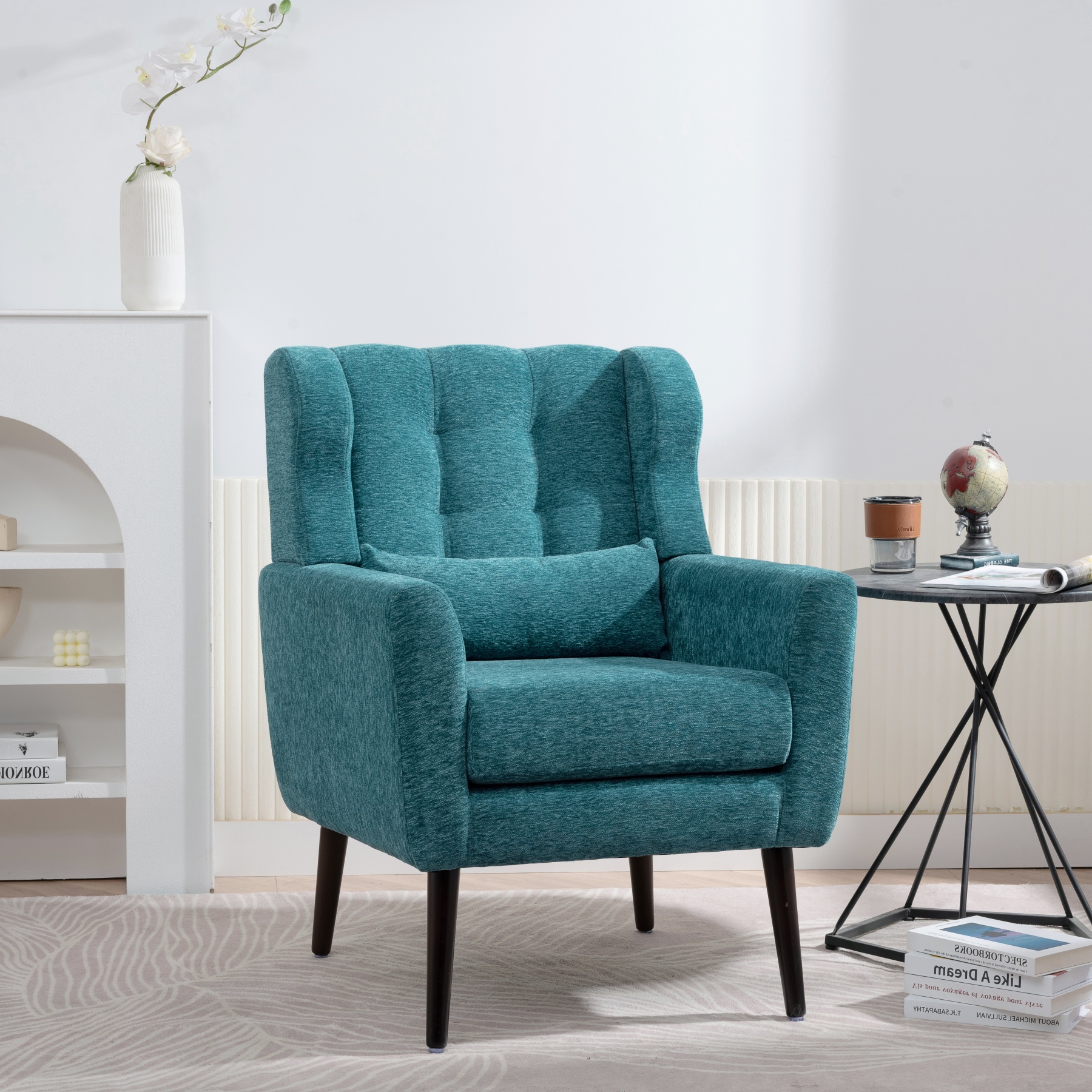 Modern Chenille Accent Chair, Contemporary Lounge Chair - Plush ...