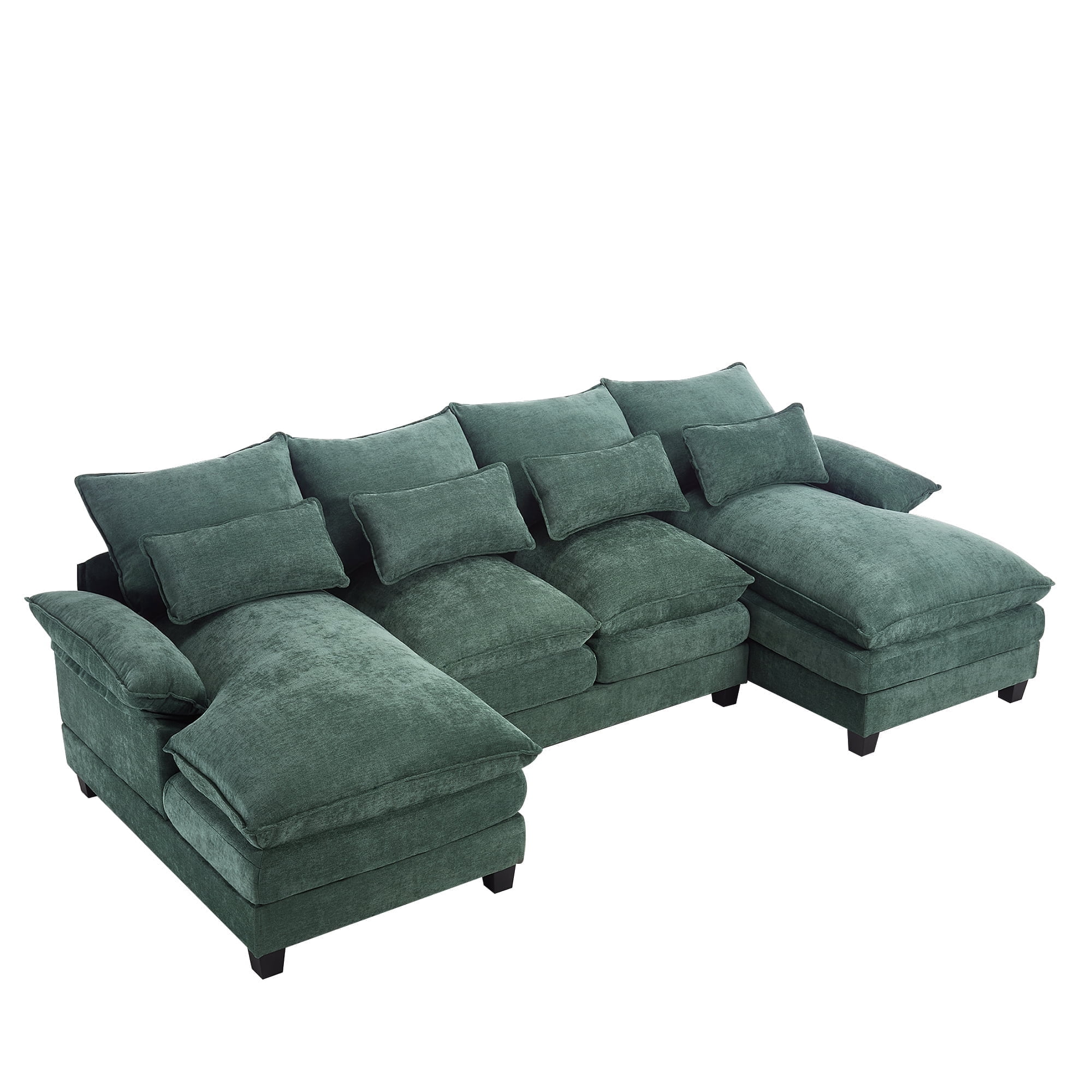 JOMEED 110" Modern Chenille U Shaped Modular Sectional Cloud Couch with ...