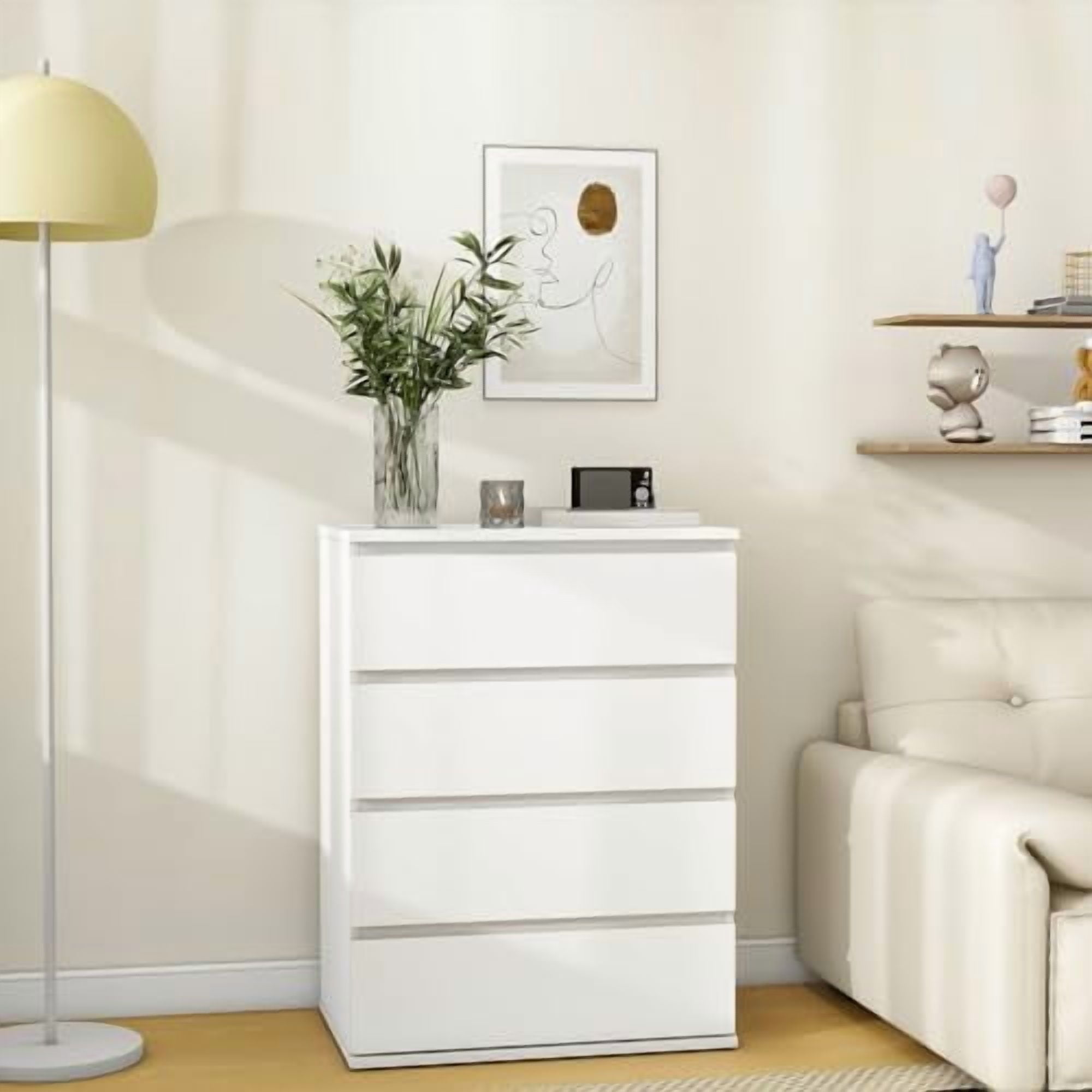 Modern Chest of Drawers, 4/5/6 Drawer Dresser Without Handles Floor ...