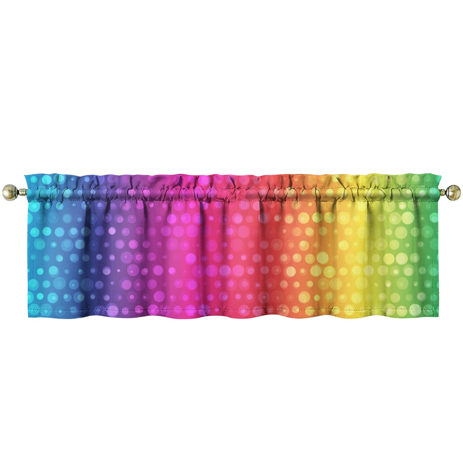 Modern Chic Polyester Kitchen Window Valance - 54 Inch Rod Pocket ...