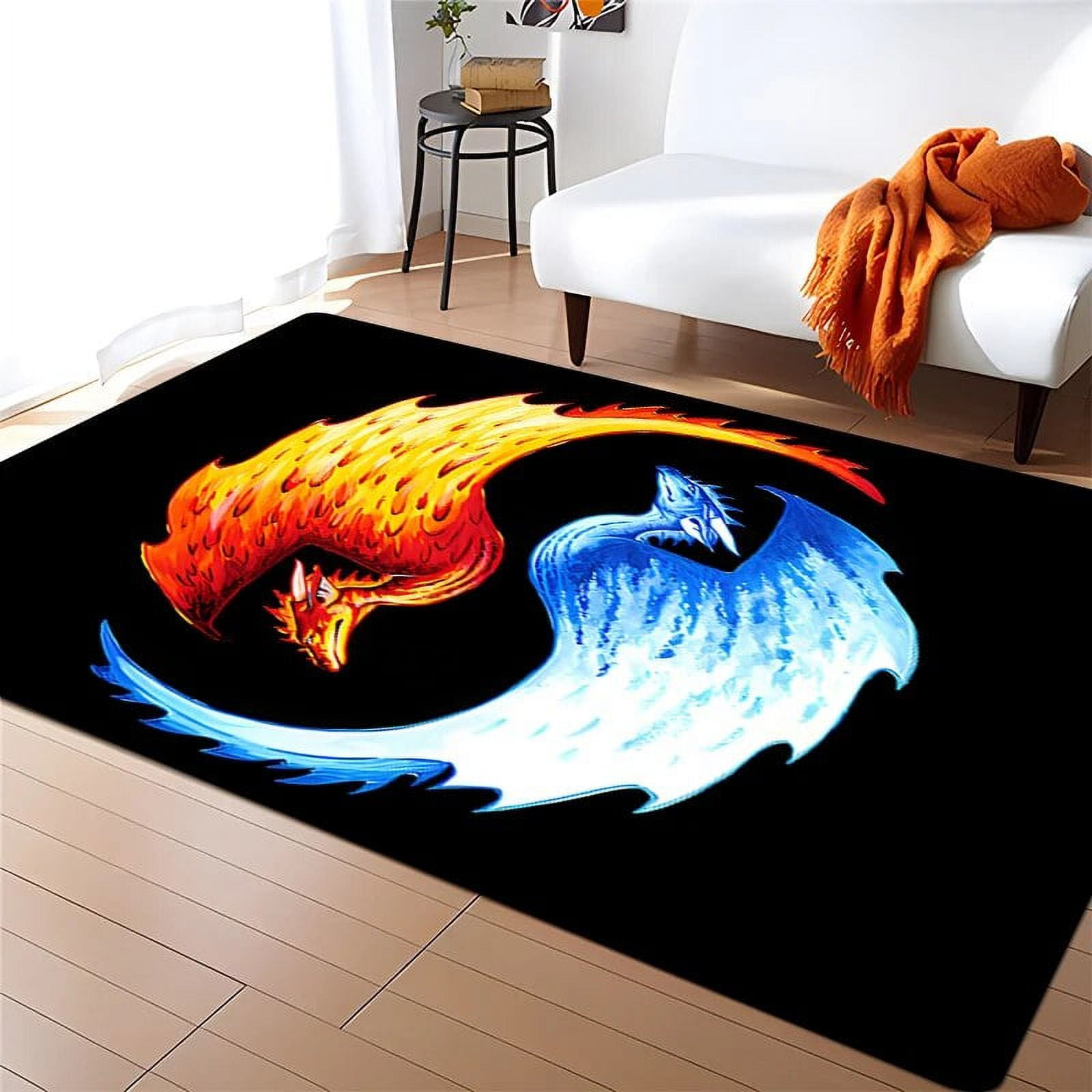 Modern Chinese Tai Chi Bagua Yin Yang Area Rug Living Room Carpet for ...