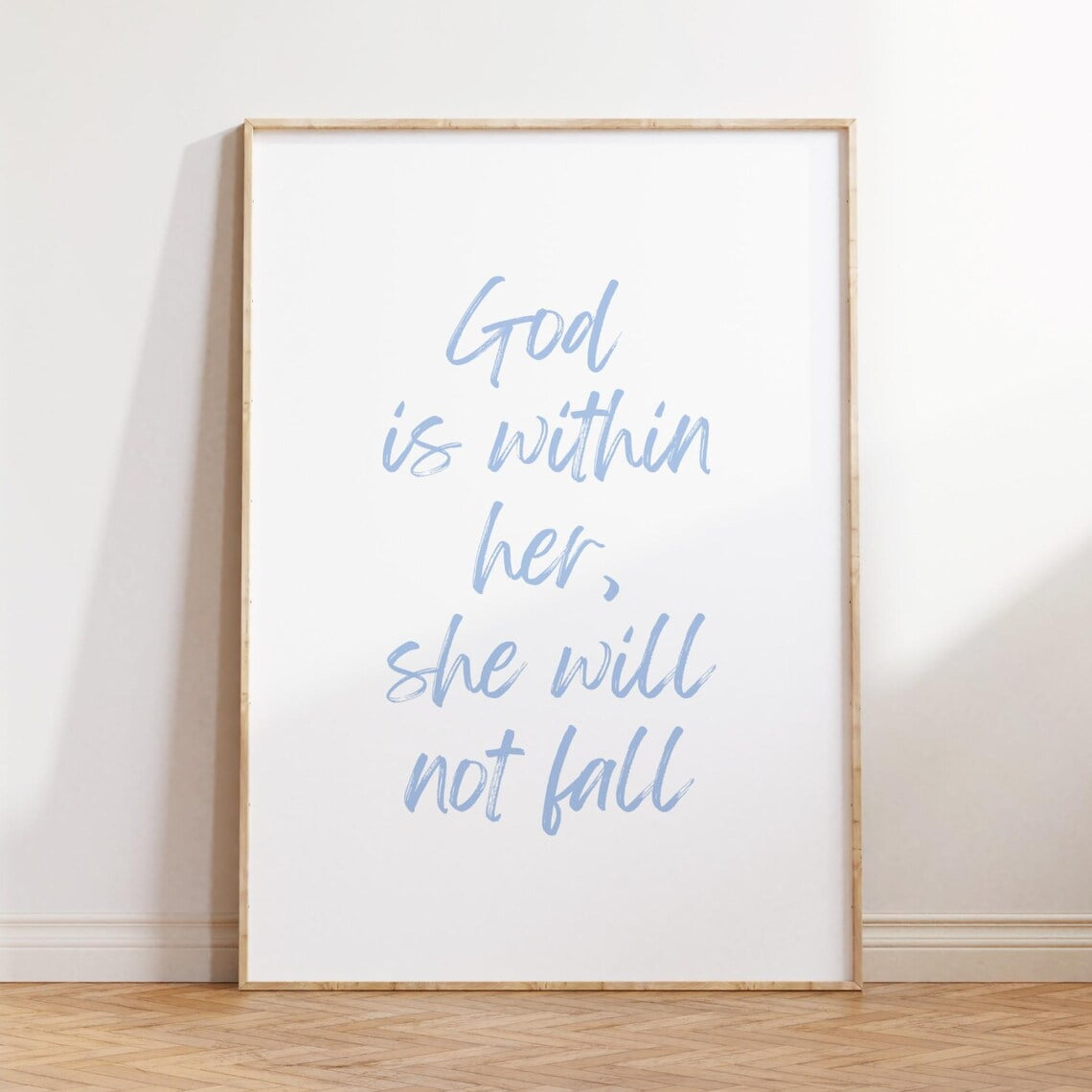 Modern Christian Art Christian Wall Art Scripture Wall Art Light Blue ...