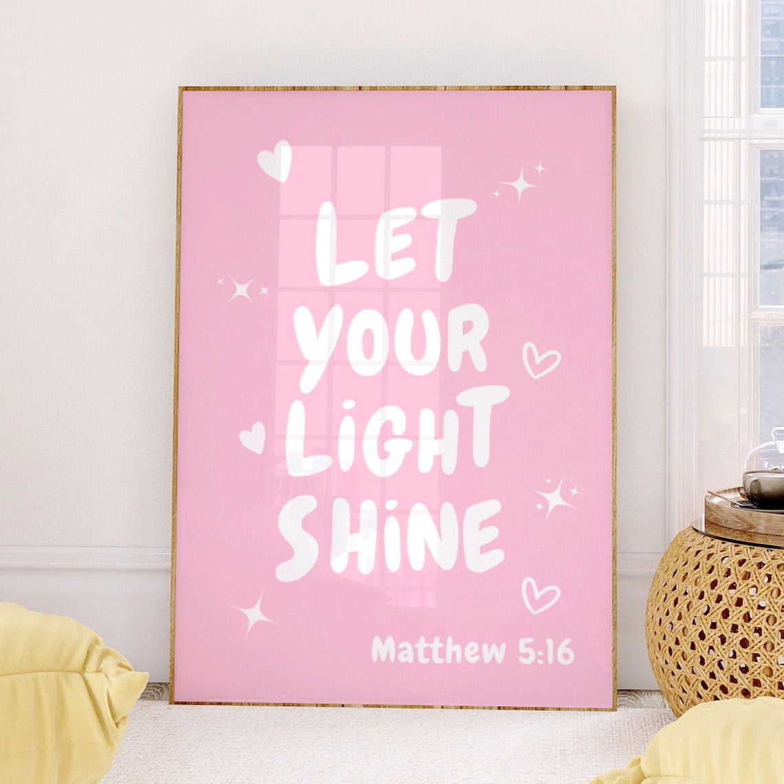 Modern Christian Art Christian Wall Art Scripture Wall Art Pink Wall ...