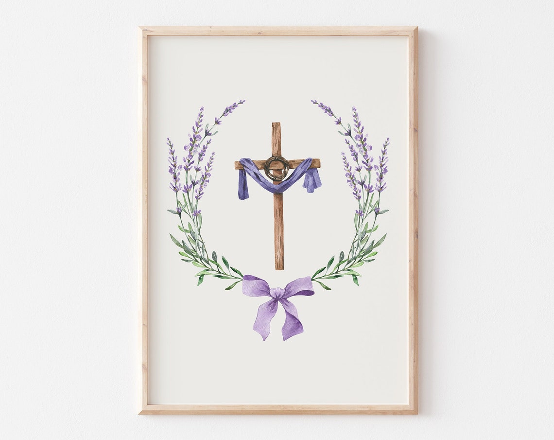 Modern Christian Easter Decor, He Is Risen Easter Print, Christian ...
