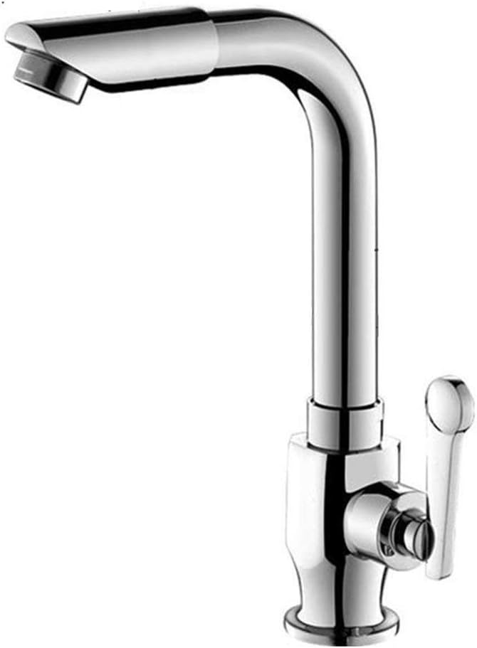 Modern Chrome Solid Brass Mixer for Kitchen Single Cold Water Tap with ...