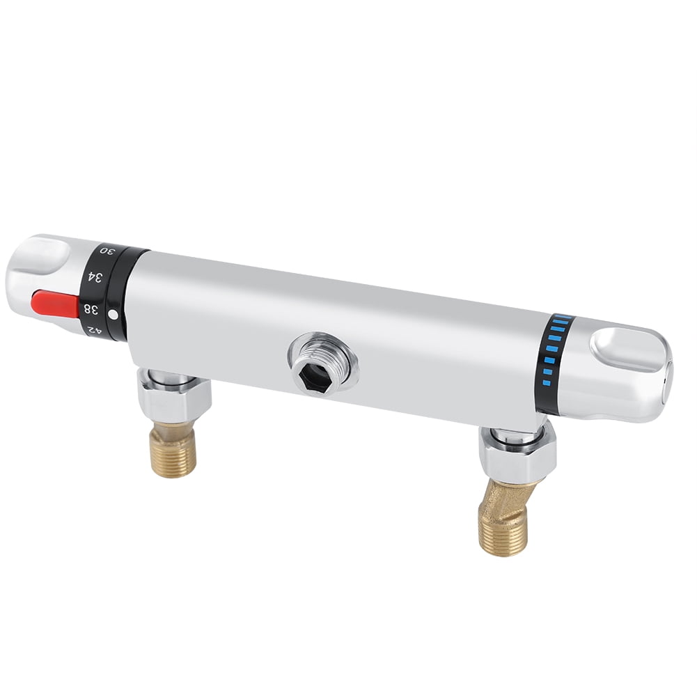 Modern Chrome Wall Mounted Thermostatic Control Mixing Valve Home ...