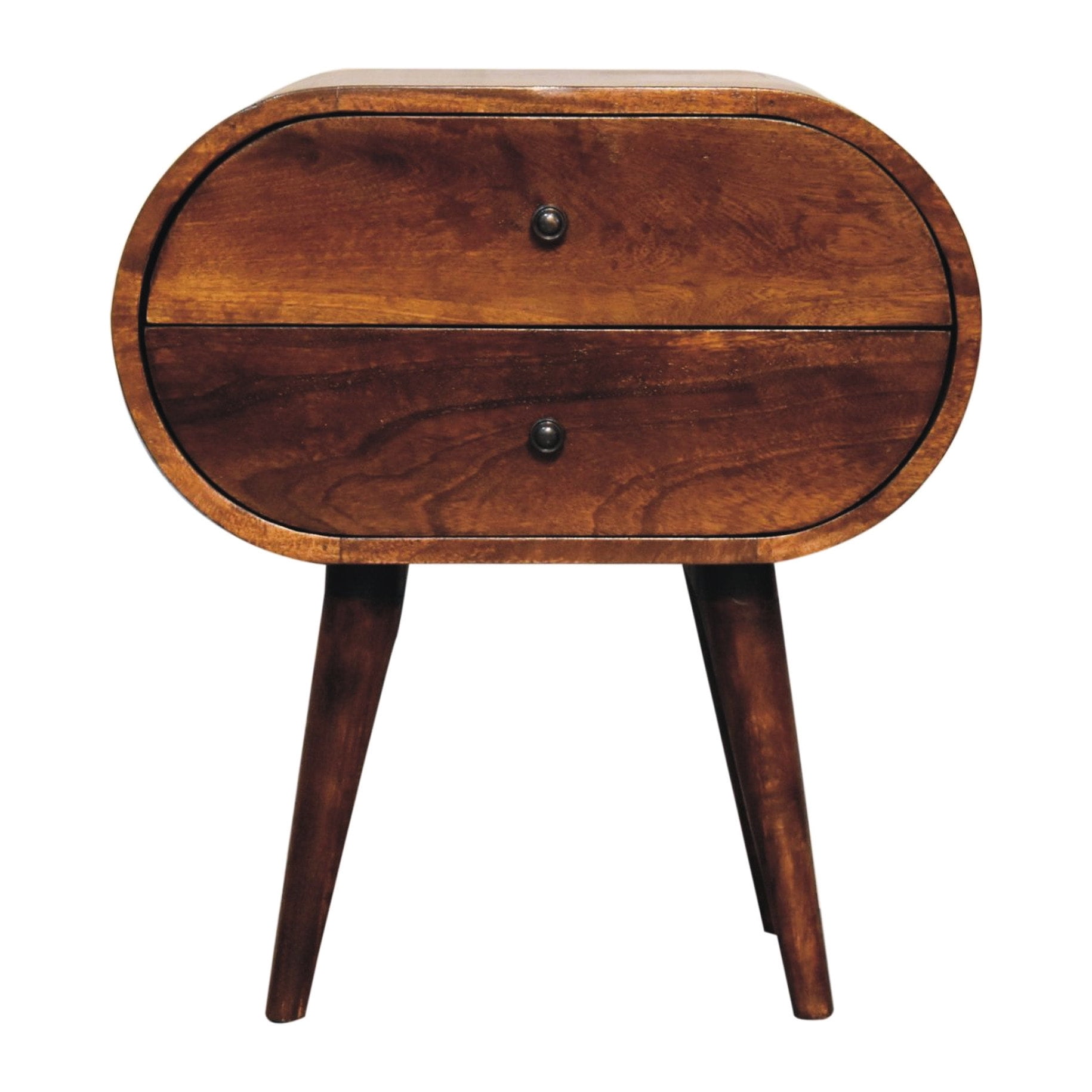 Modern Circular Bedside | 2 Drawers for Bedroom Organization | 100% ...