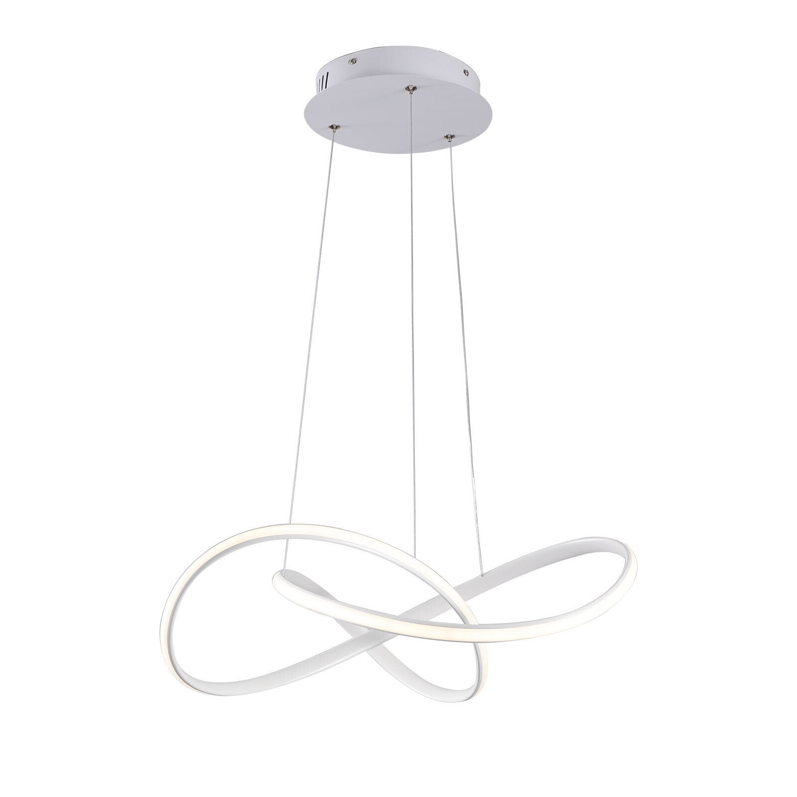 Modern Circular Ring Chandelier LED Ceiling Hanging Lamp Dimmable ...