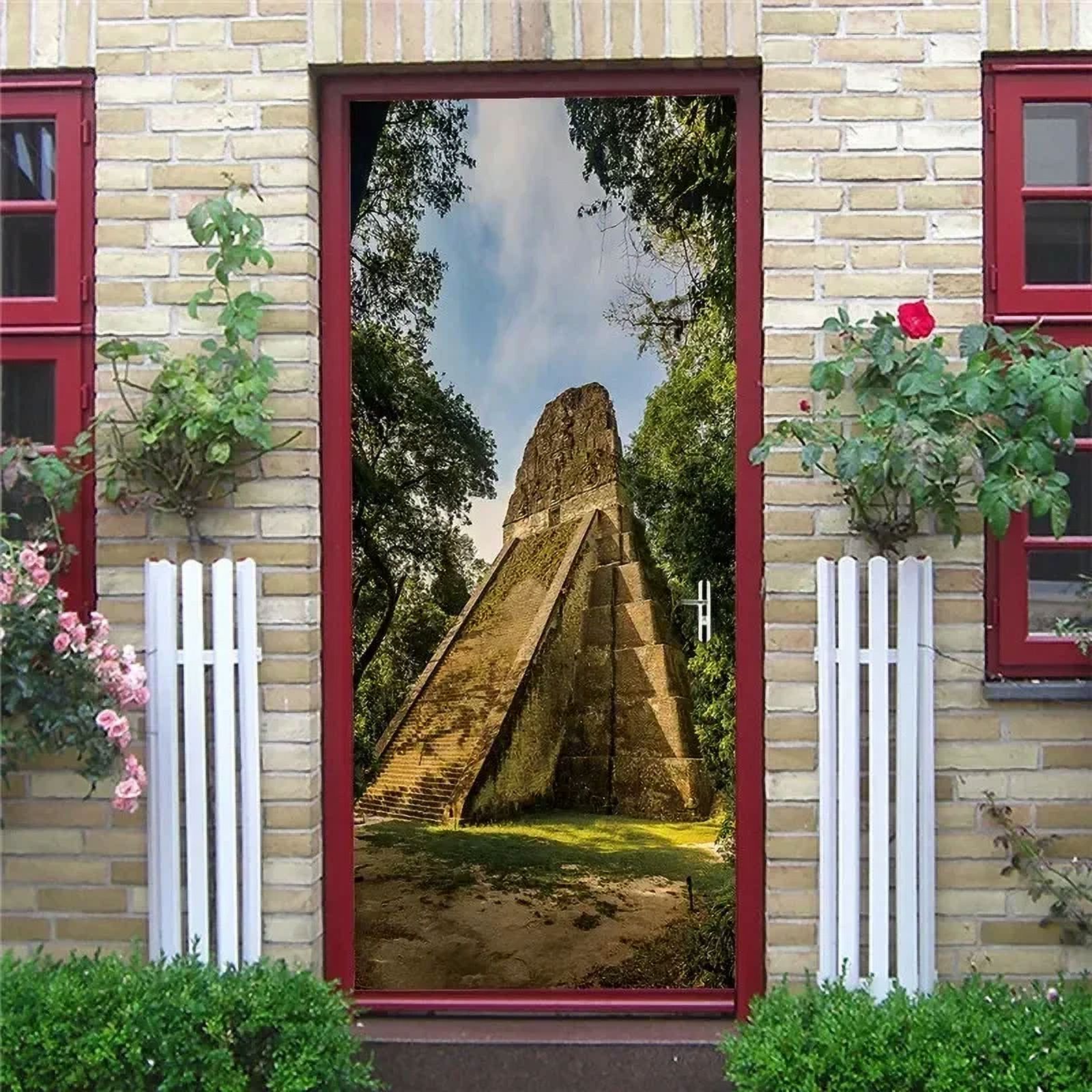 Modern City Building Door Sticker Mural Home Decor Furniture Wall ...