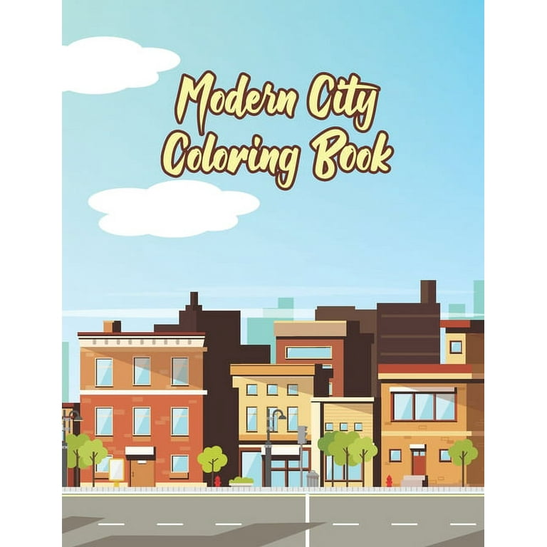 street scenery coloring book