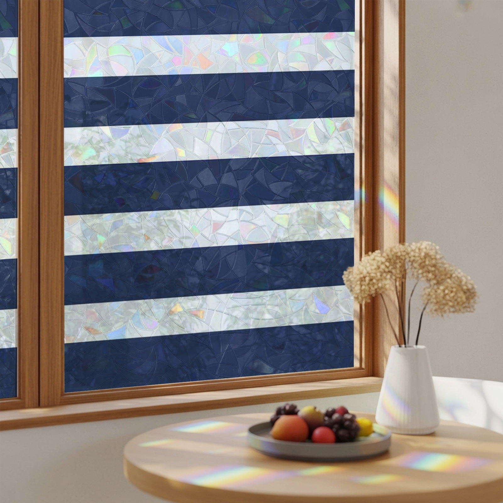 Modern Classic Stripes Window Privacy Film,Heat Control Sun Blocking ...