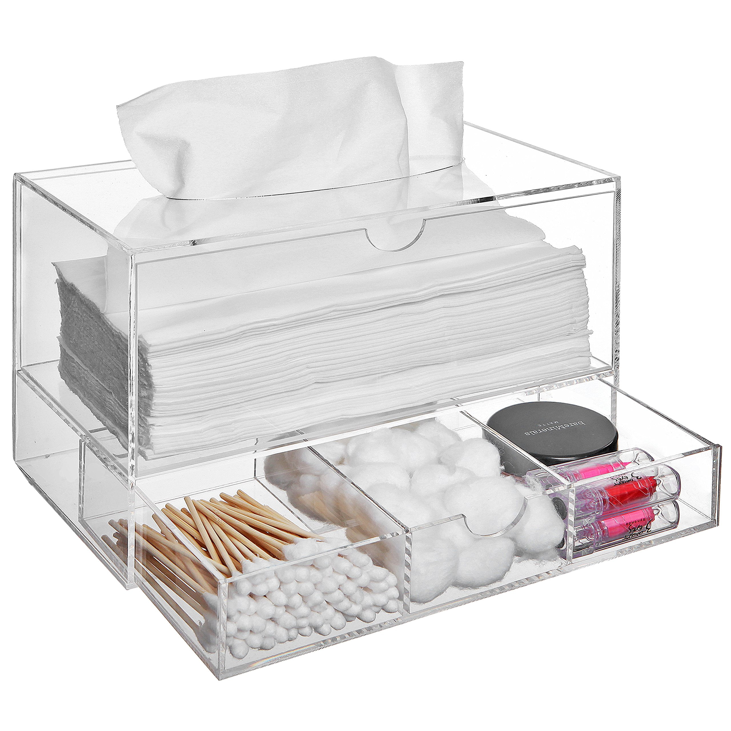 Modern Clear Acrylic Facial Tissue Dispenser Holder with Pull-Out ...