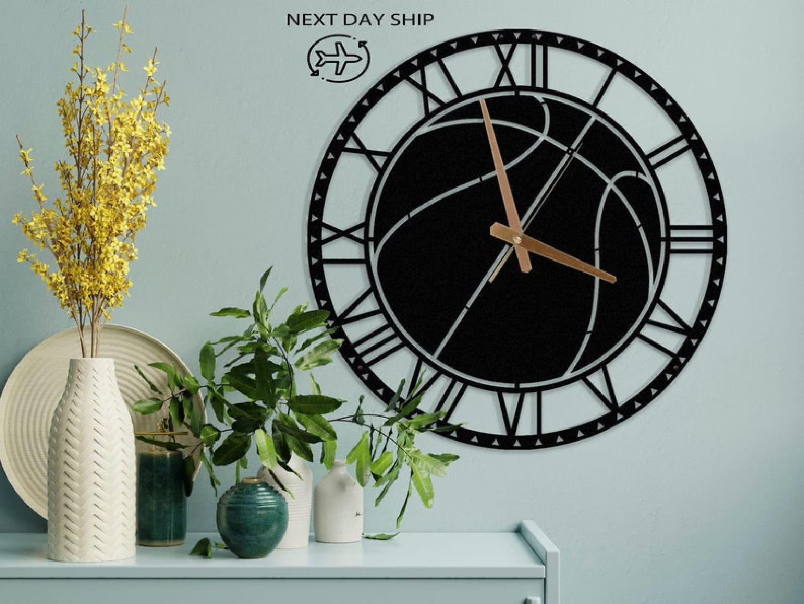 Modern Clocks - Oversized Wall Clock - Minimalist Wall Clock - Silent ...