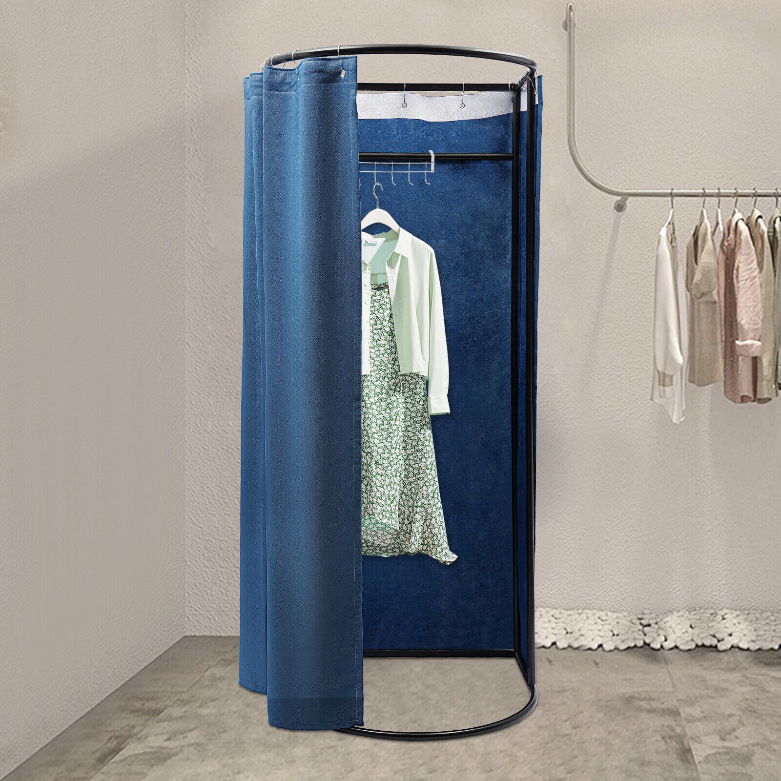 Modern Clothing Store Fitting Room 1 People Capacity Modern Blue ...