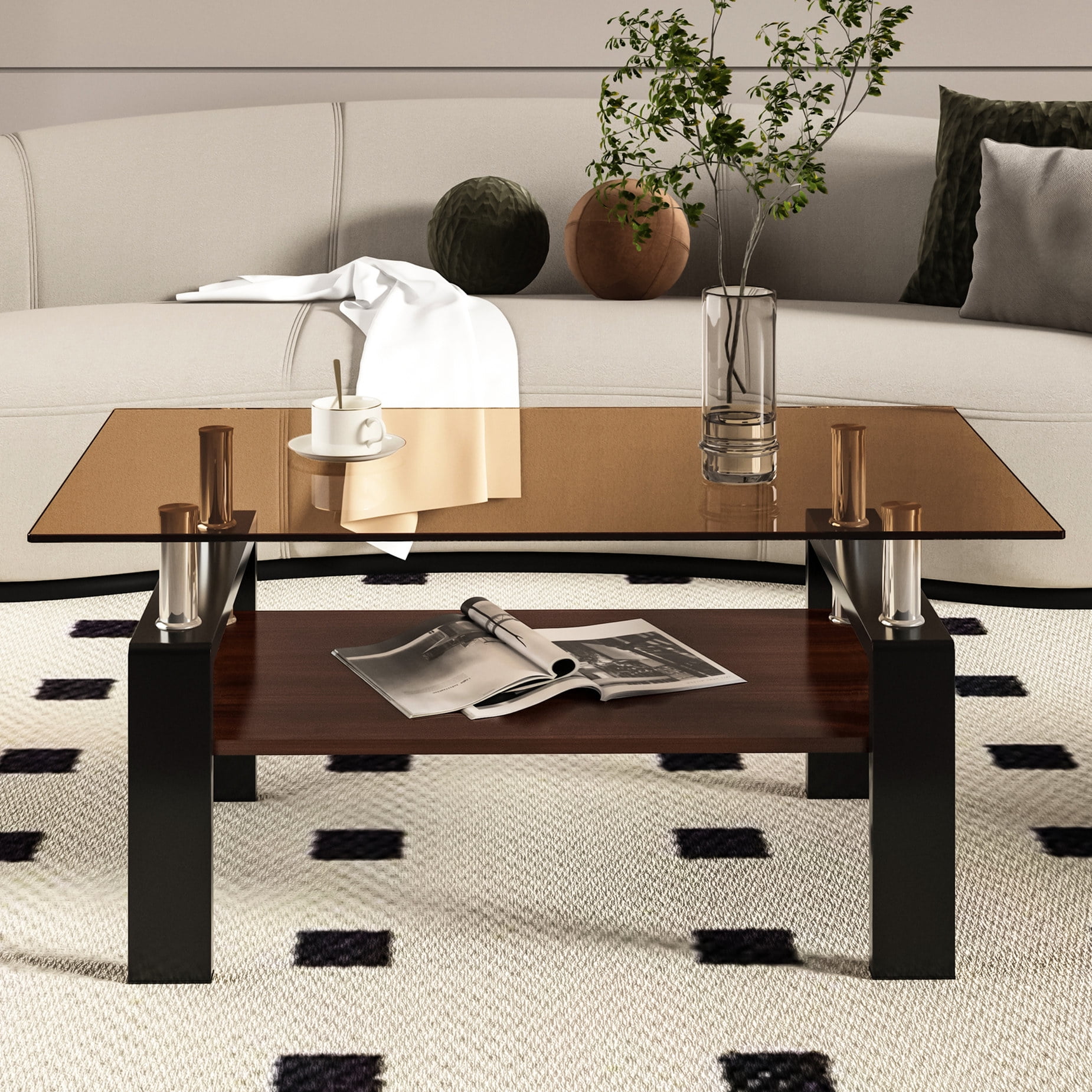Modern Coffee Table+Easy Assembly Steps”-“DIY in Living Room+Enjoy ...