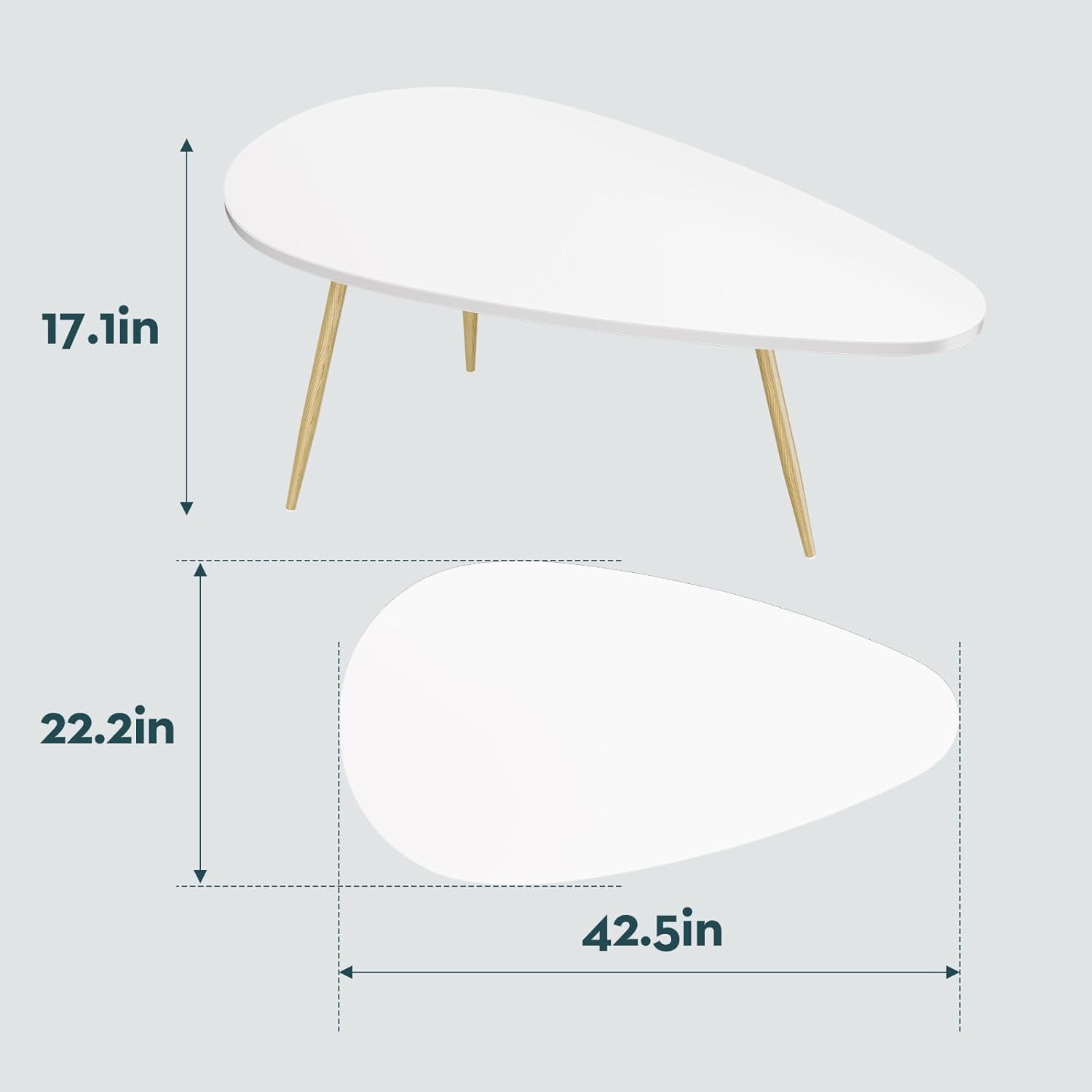 Modern Coffee Table White Oval Coffee Tables for Living Room Simple ...