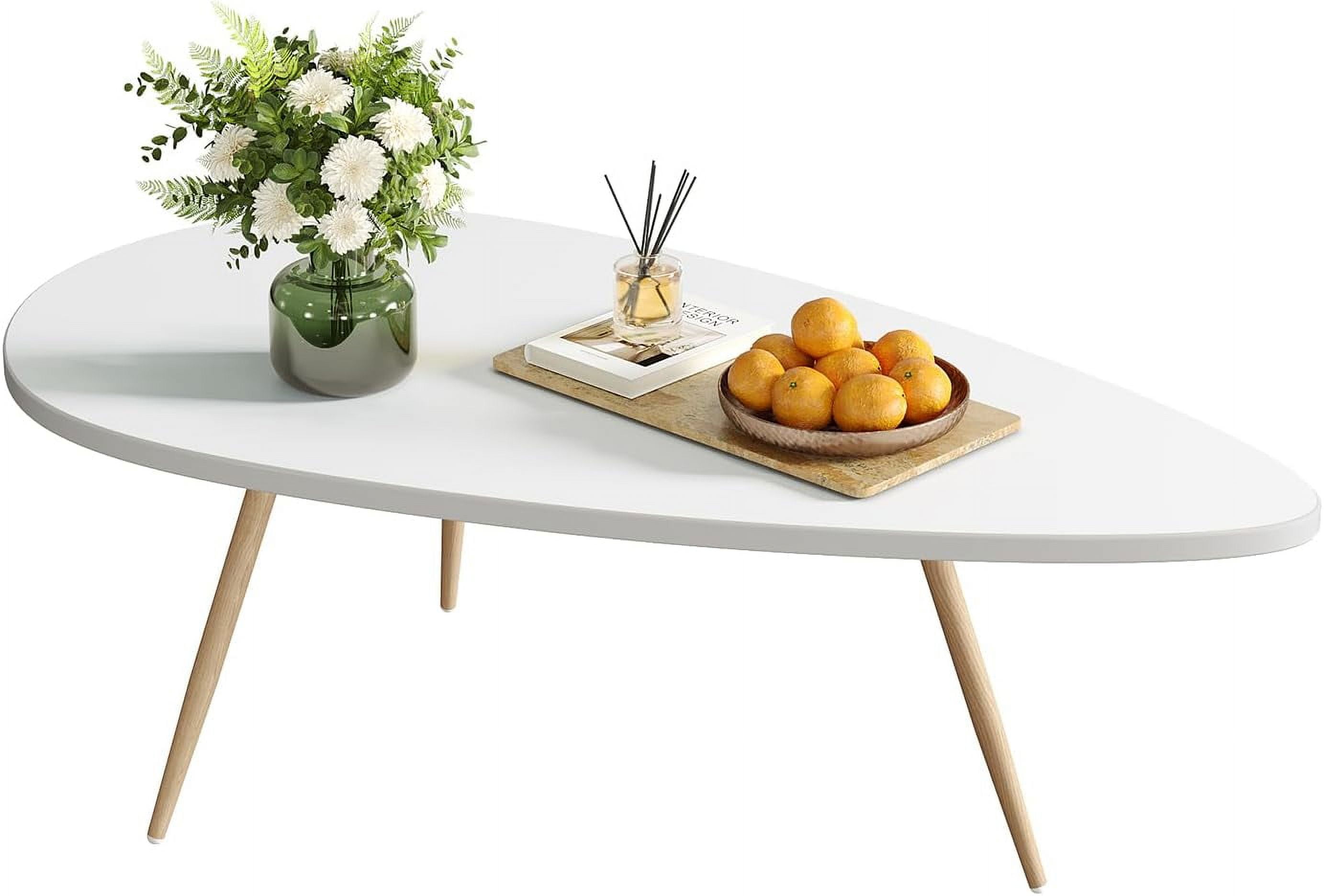 Modern Coffee Table White Oval Coffee Tables for Living Room Simple ...