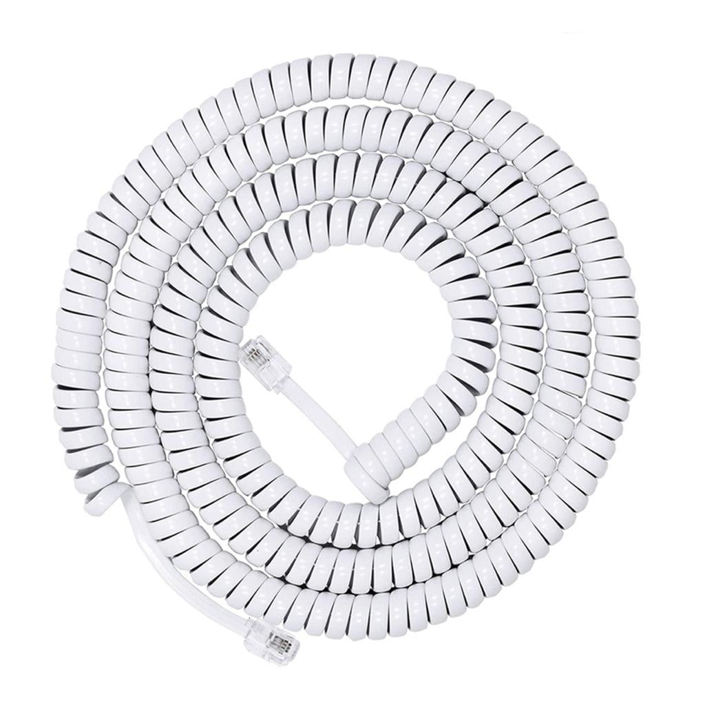 Modern Coiled RJ9 RJ11 4P4C Telephone Line Spring Landline Cord ...