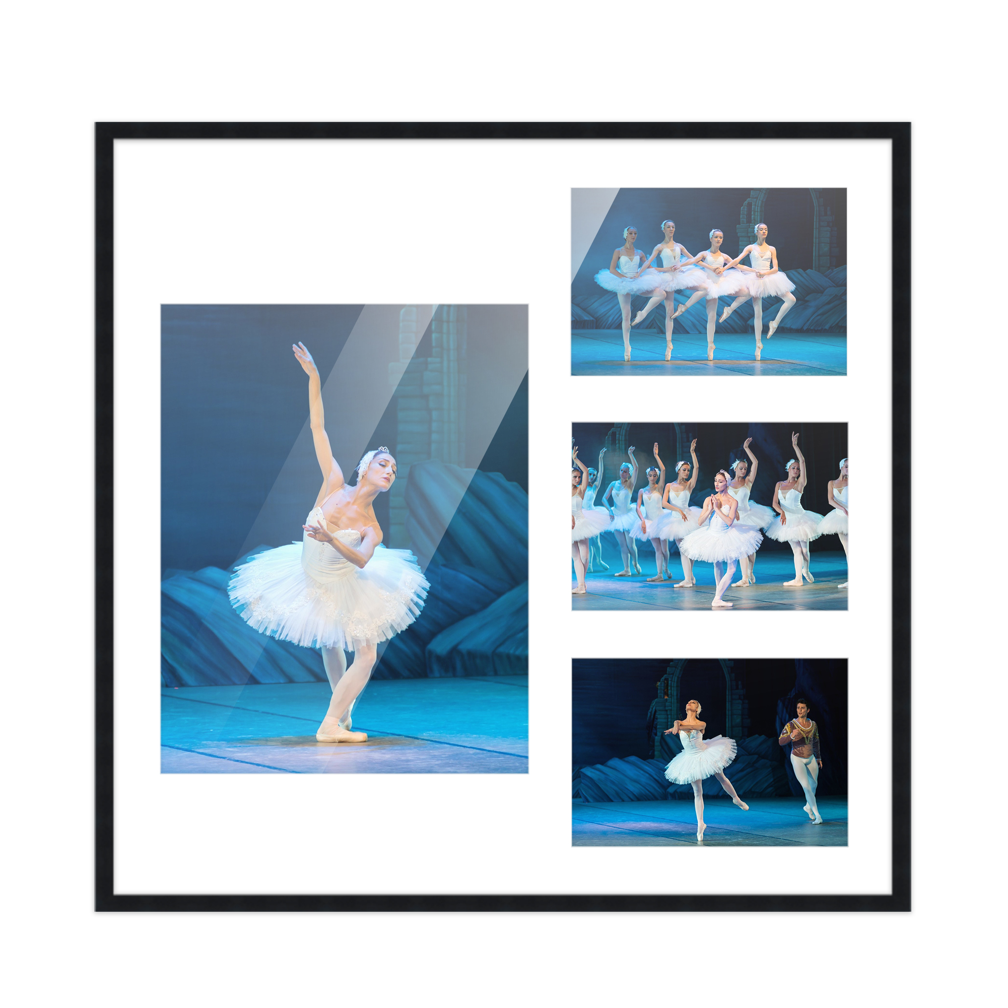 Modern Collage Picture Frames Wall Decor - 14.5x16 Black Finish Photo ...