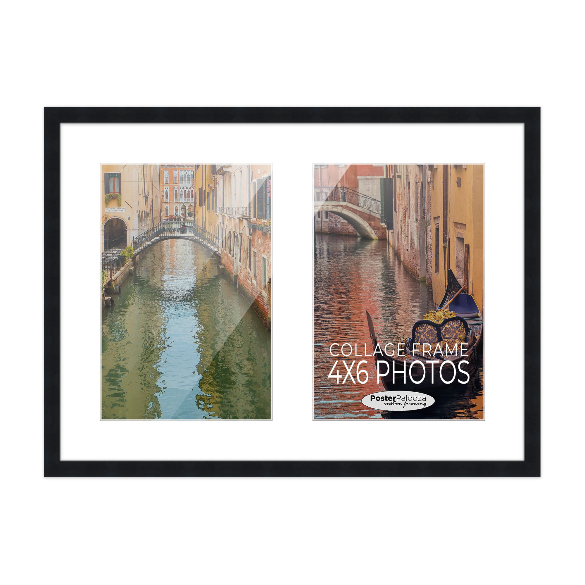 Modern Collage Picture Frames Wall Decor - 8x10 Black Finish Photo ...