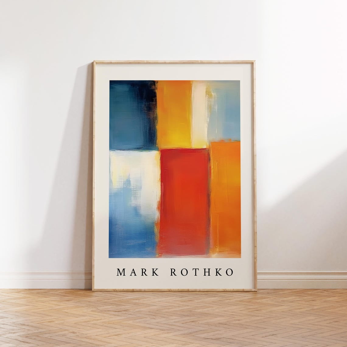 Modern Colour Block Abstract Wall Art Mark Rothko Inspired Print ...
