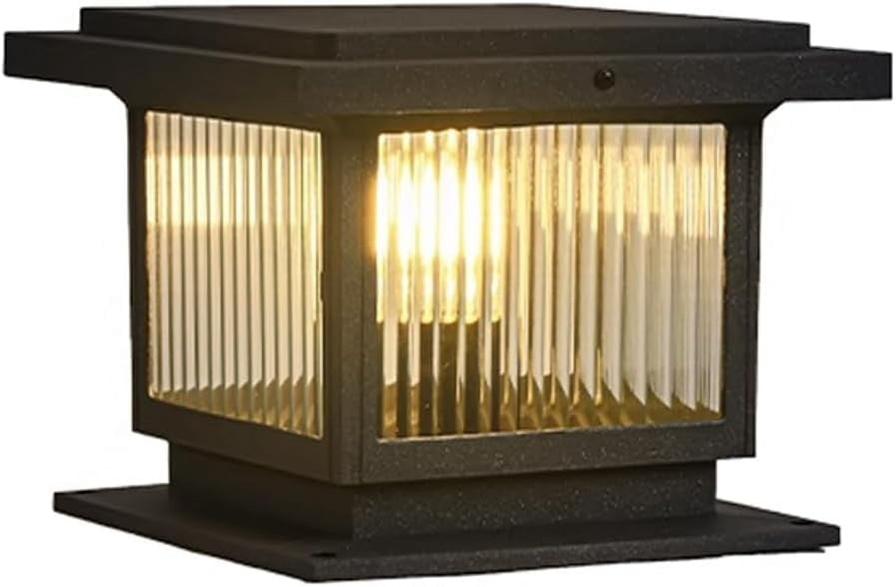 Modern Column Light Square Pillar Light E26 Fence Deck Cap Light ...