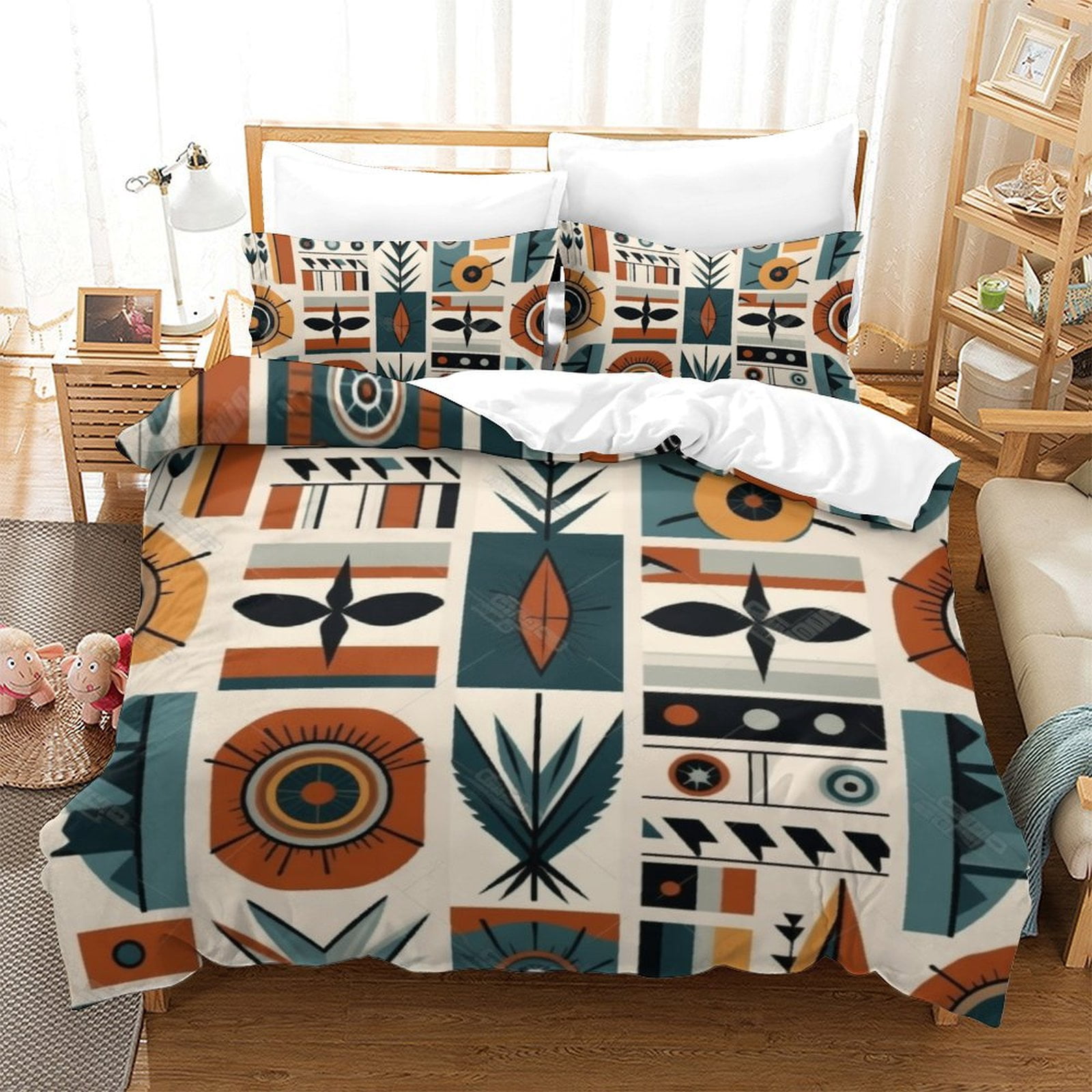 Modern Comforter Cover Set Teen Adult Bohemian Quilt Cover Set Home ...