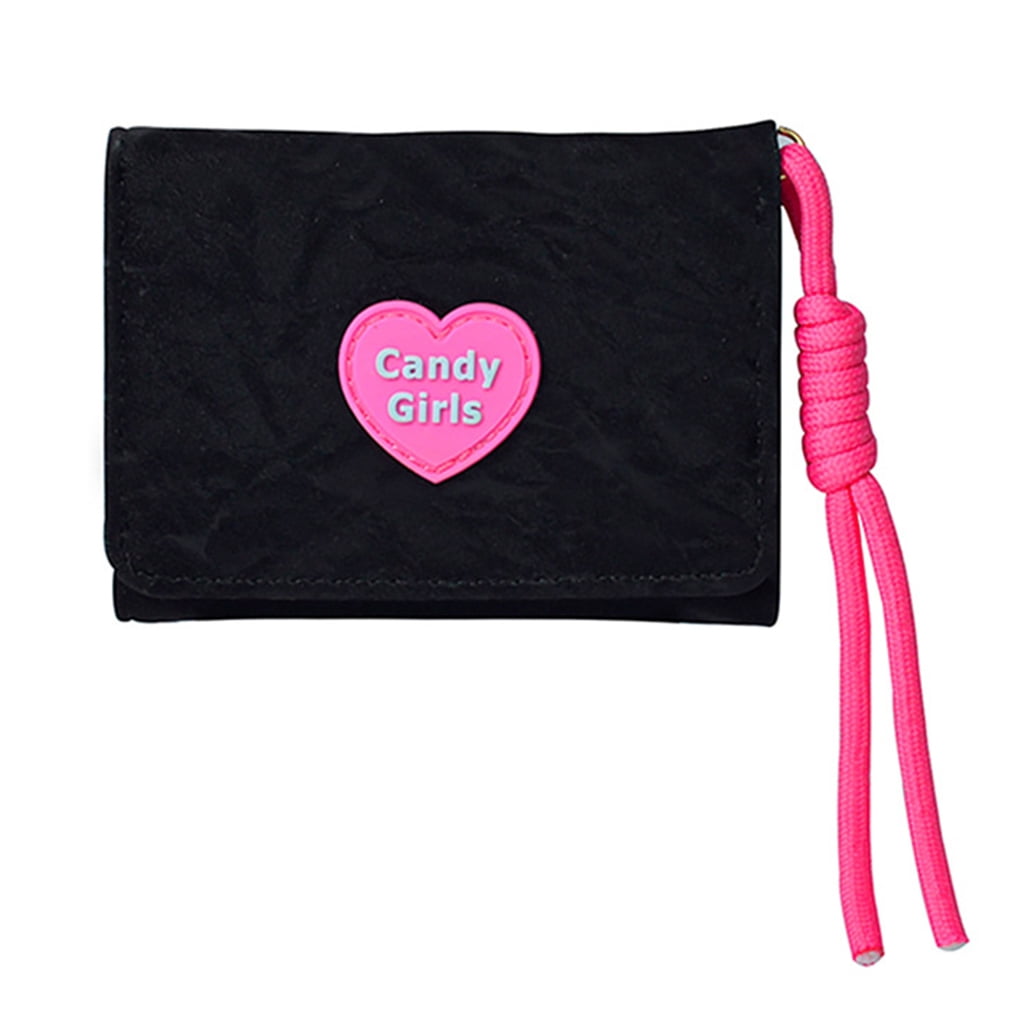 Modern Compact Money Organized With Lovely Heart Pattern Contrast Color ...