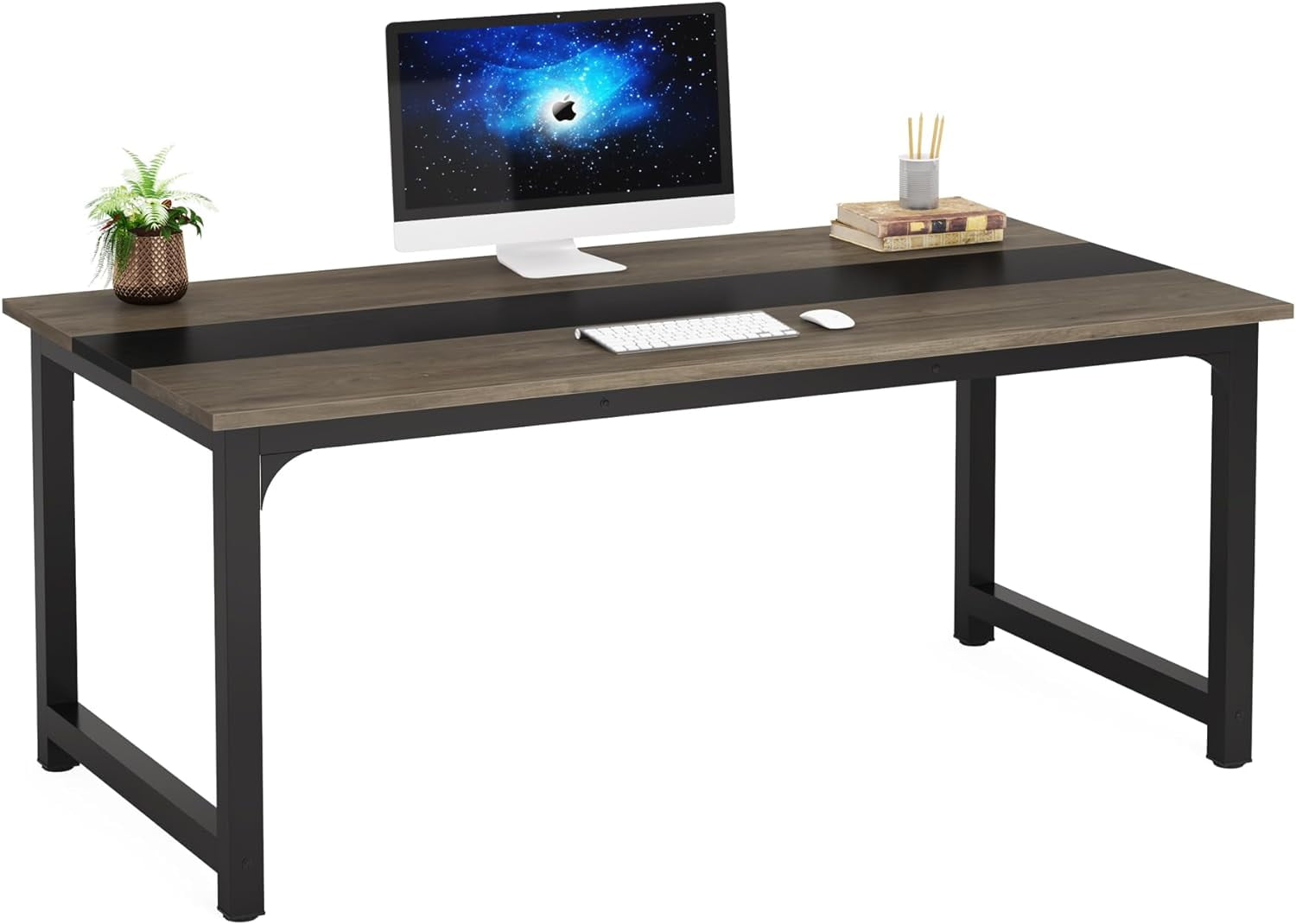 Modern Computer Desk, 63 x 31.5 inch Large Office Desk Computer Table ...