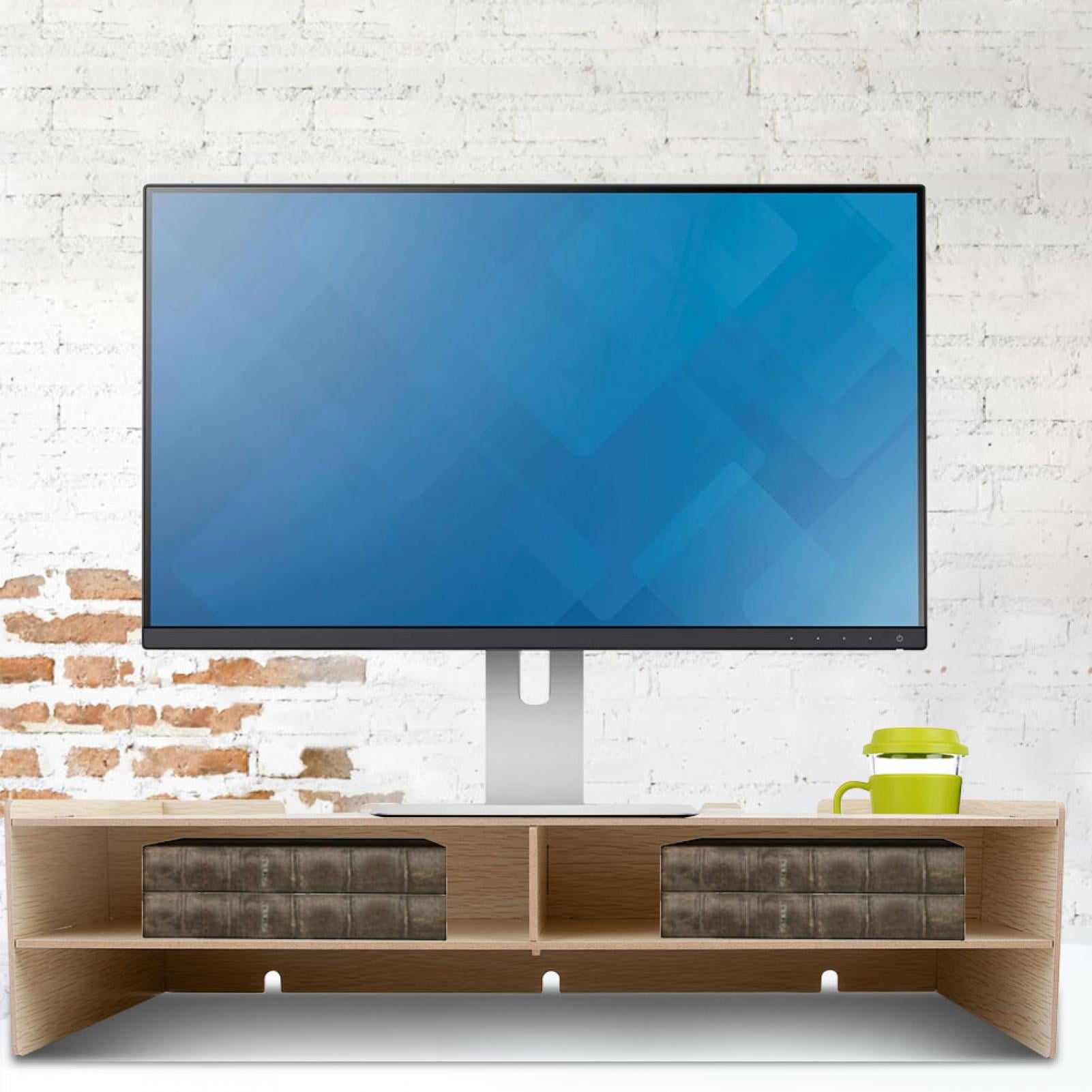 Modern Computer Monitor Laptop Stand Office Desktop Desk Shelf Storage ...