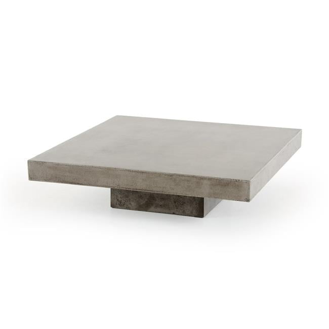 Modern Concrete Coffee Table - 12 x 43 x 43 in. - Walmart.com