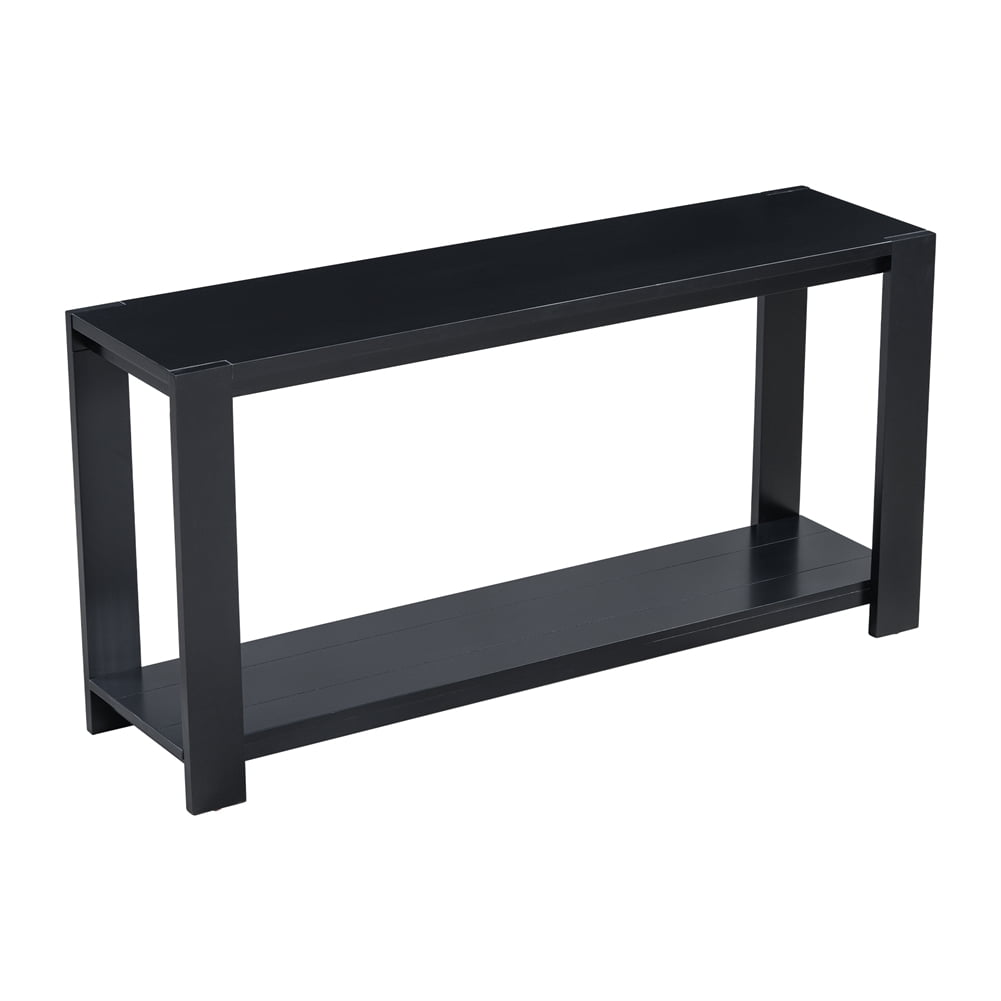 Modern Console Table, 2 Tier Entryway Table With Open Storage Shelf ...
