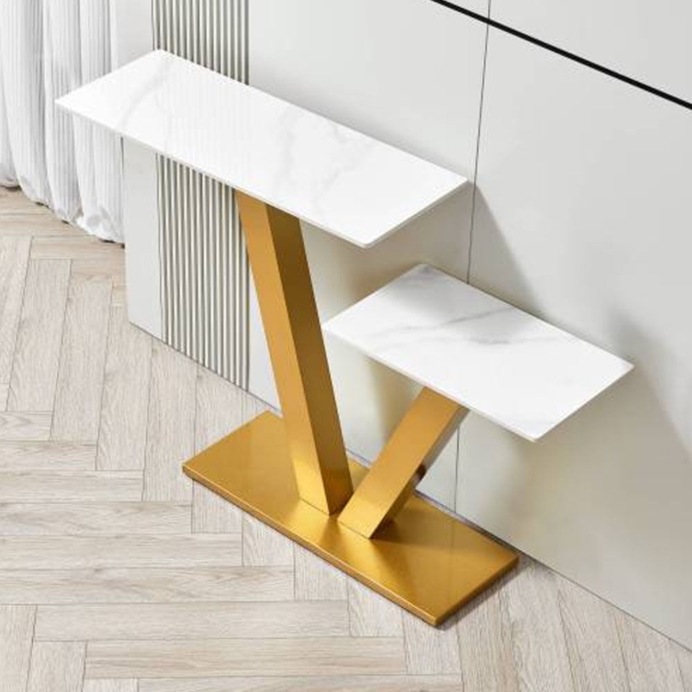 Modern Console Table, Exquisite shape design with Adjustable foot pads ...