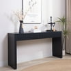 63" Black Console Table with Drawers & Shelf for Entryway, Hallway ...