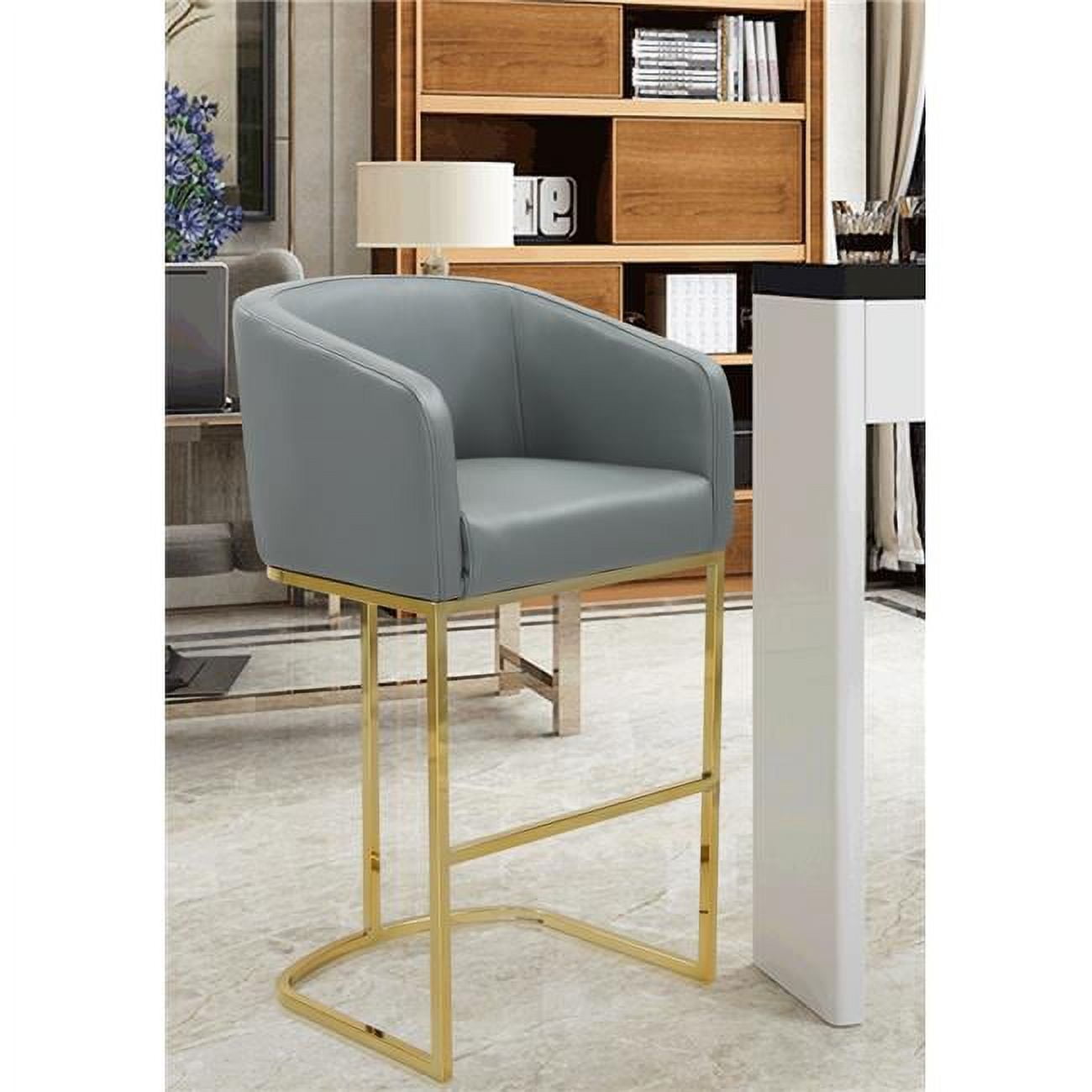 Modern Contemporary Easly Bar Stool Chair, Grey - Walmart.com