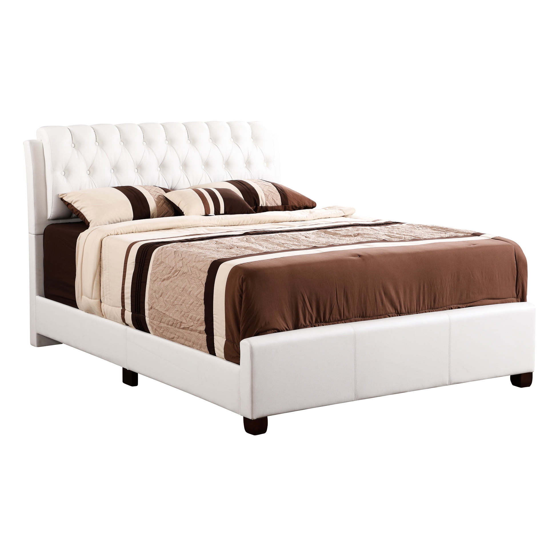 Modern Contemporary King Bed - White Color, Ample Sleep Space ...