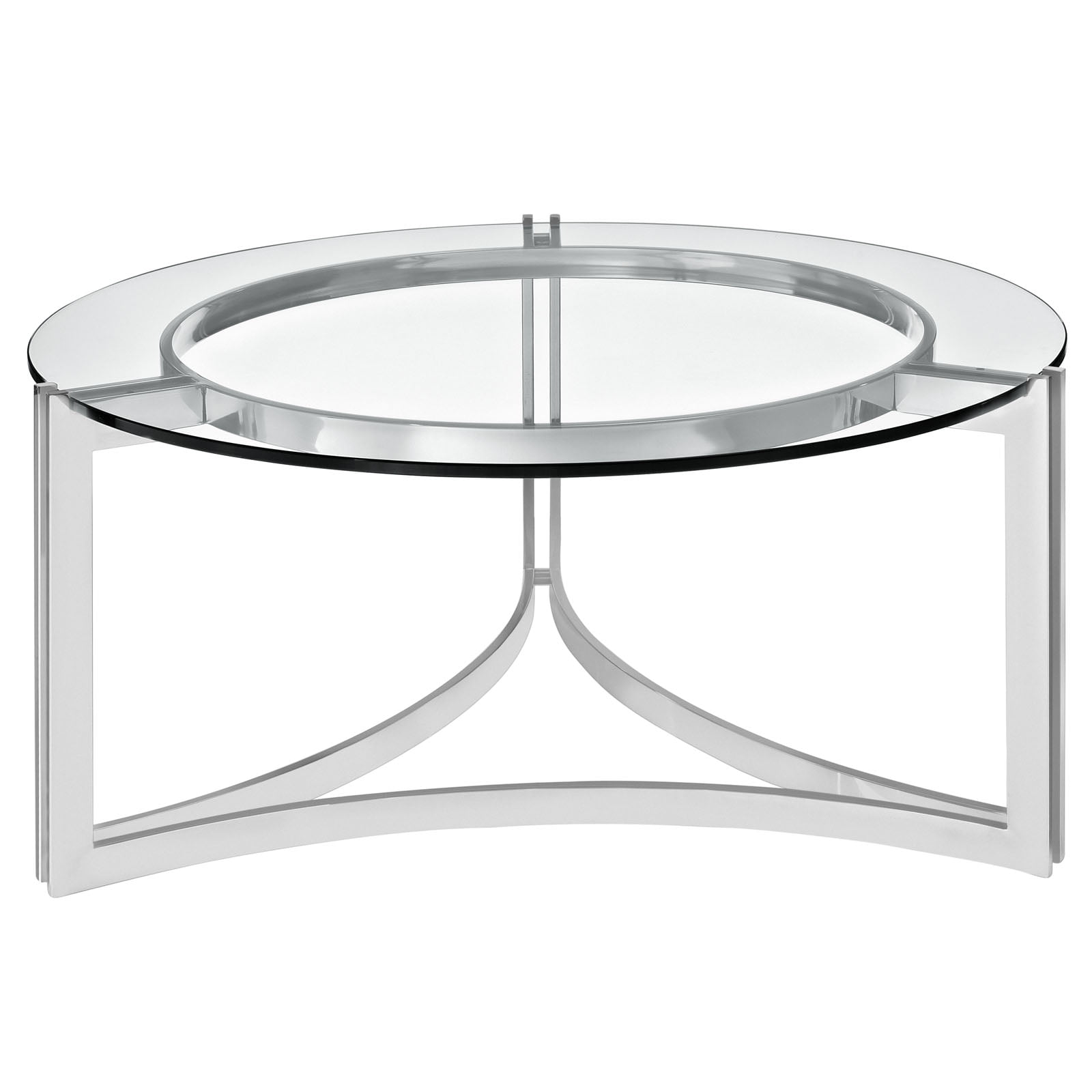 Modern Contemporary Living Room Stainless Steel Glass Coffee Table ...
