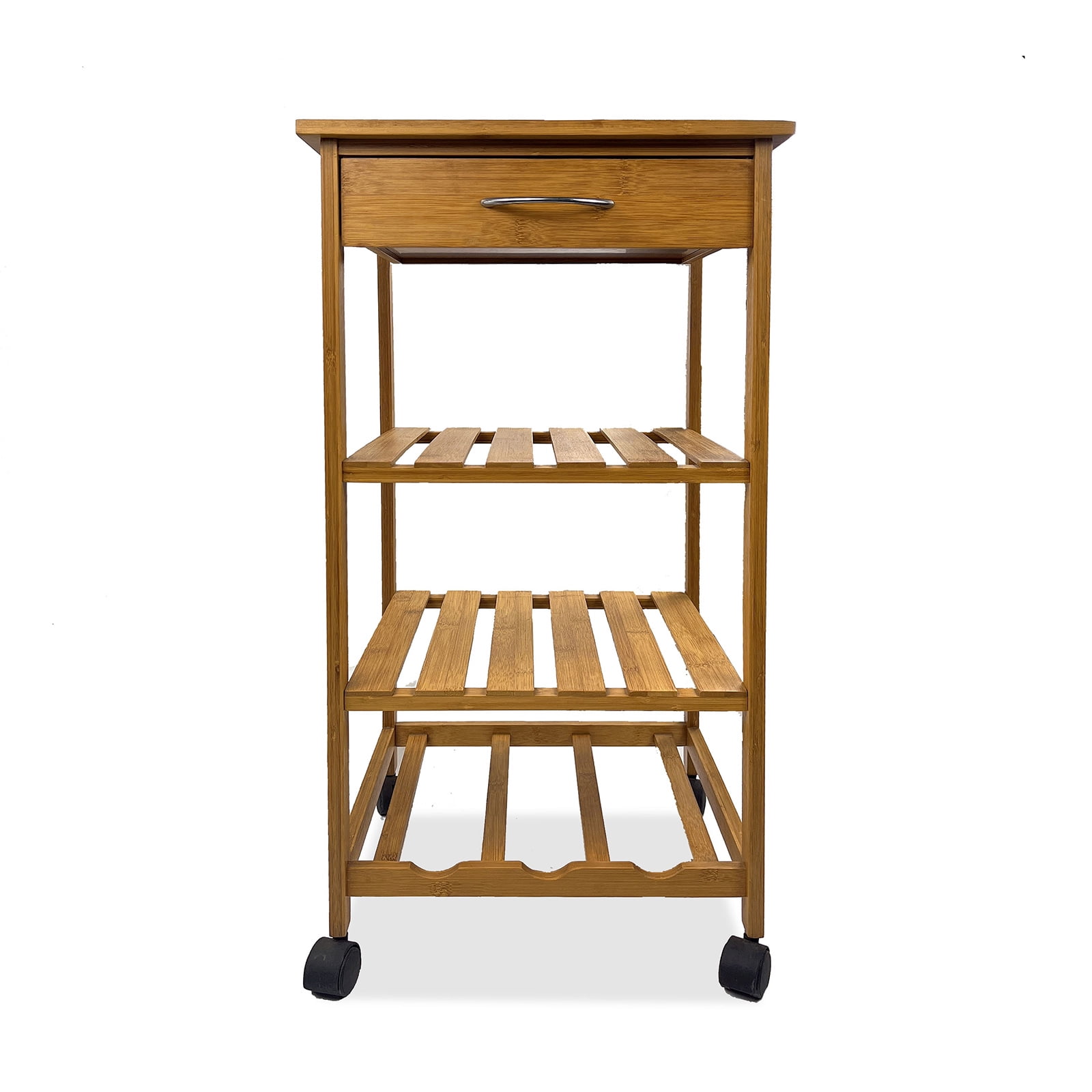 Modern Contemporary Trolley With Three Open Shelves And Storage Drawer ...